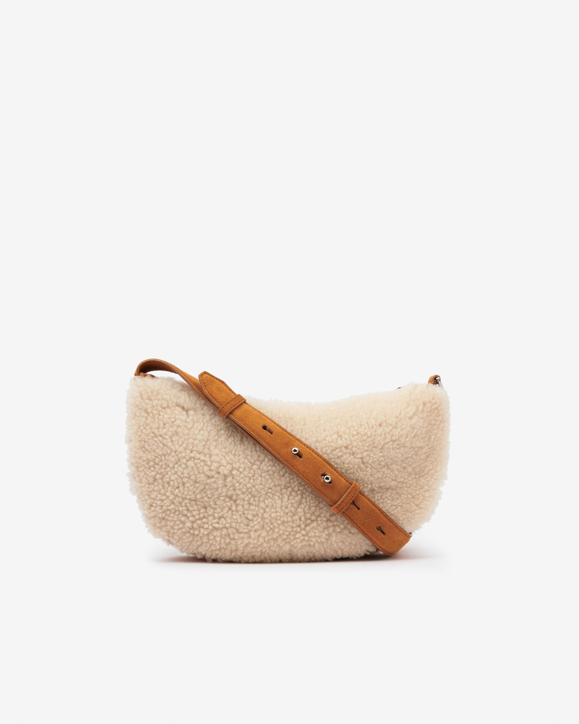IRO Arcslouch Shearling Bag With Chain in White | Lyst