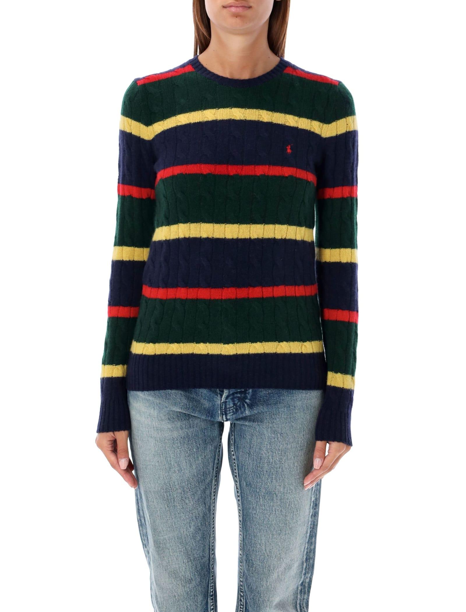 Polo Ralph Lauren Julianna Cable Knit Sweater in Blue | Lyst