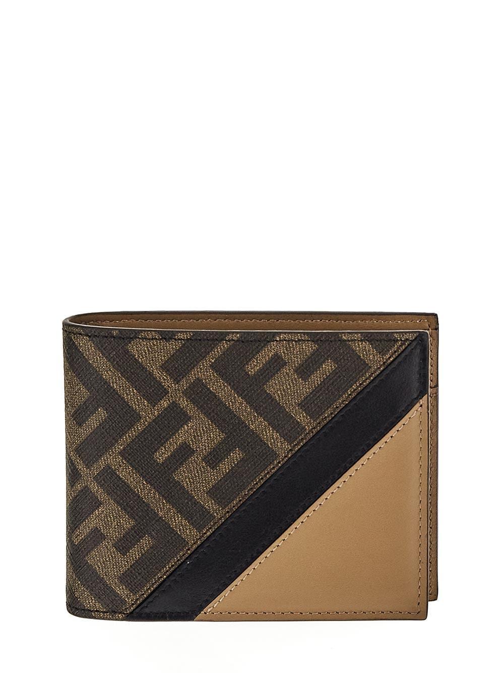 Fendi Bifold Logo Wallet in Black for Men | Lyst