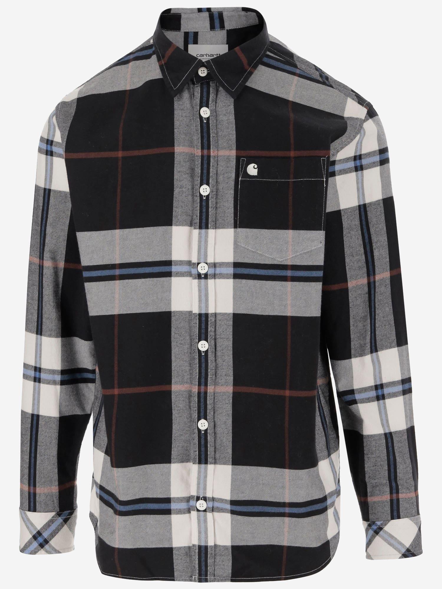 Carhartt Cotton Shirt With Check Pattern in Gray for Men | Lyst