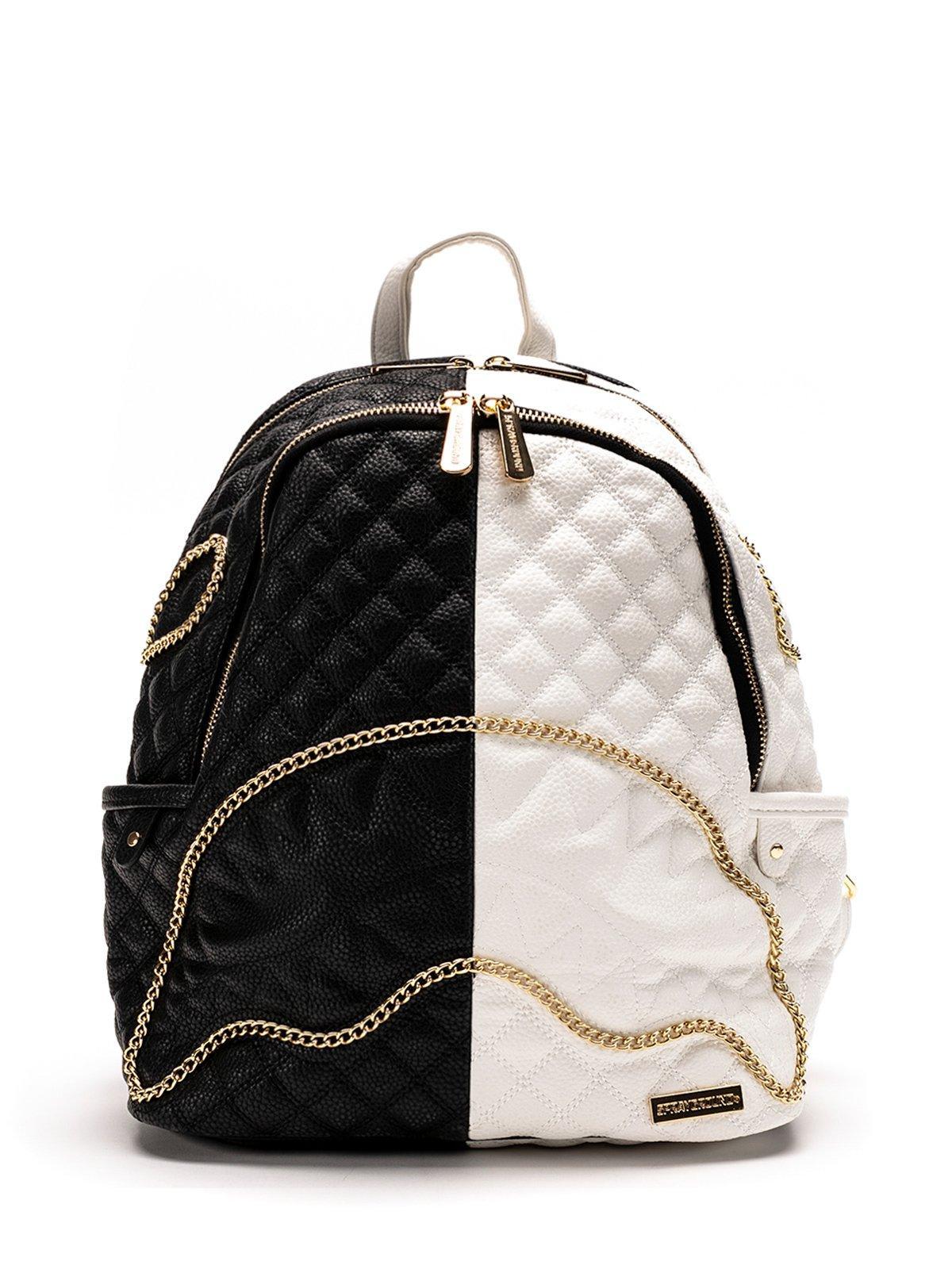 Sprayground Two-Toned Quilted Zipped Backpack Backpack in Black | Lyst