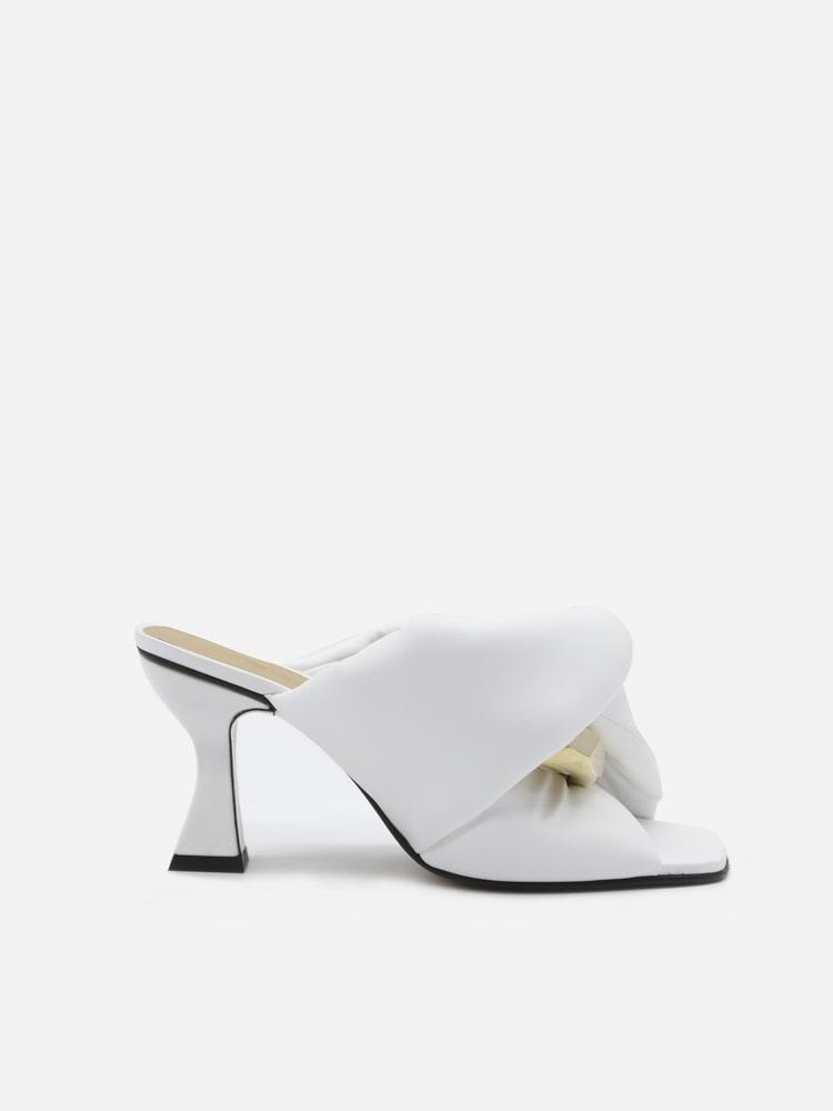 White Mules With Gold Chain at Ali Purser blog