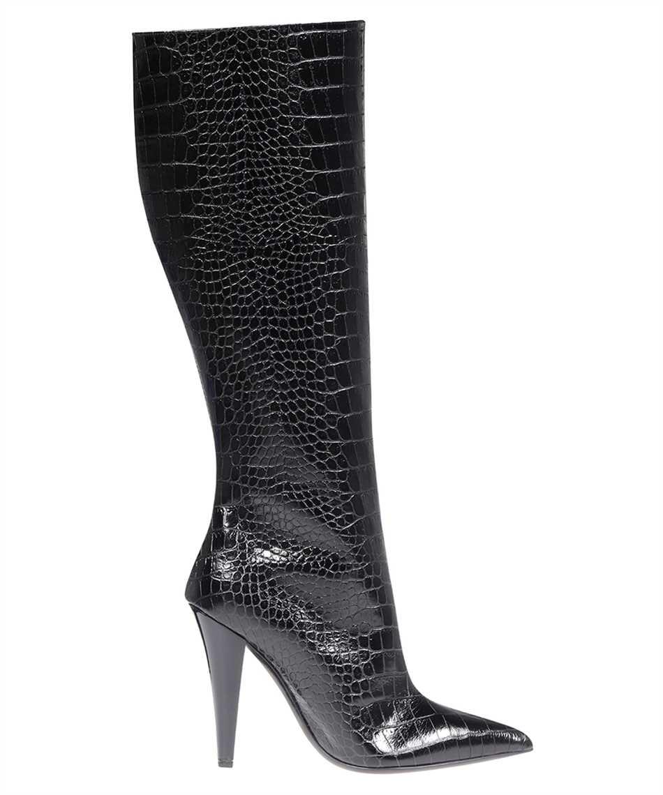 Tom Ford Croco-Print Leather Boots in Black | Lyst