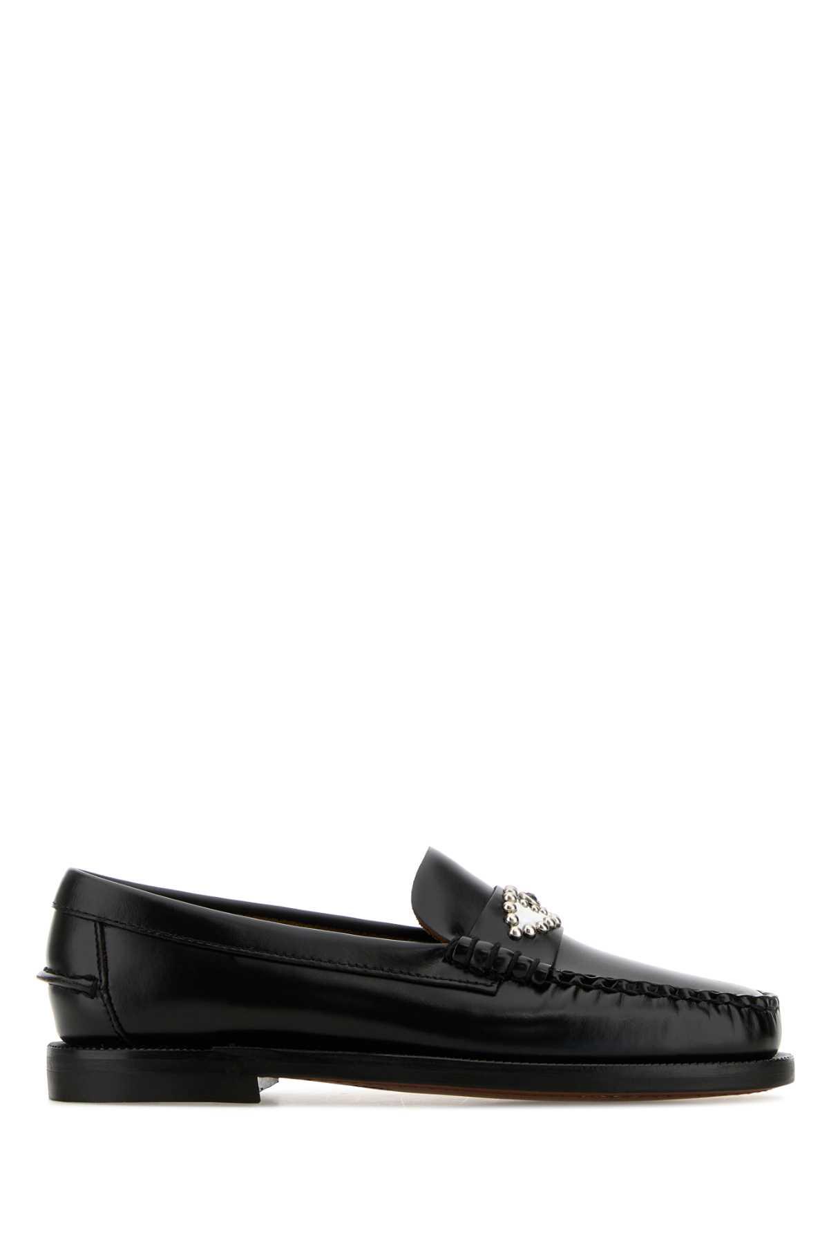Sebago Leather Classic Dan Eye Loafers in Black | Lyst