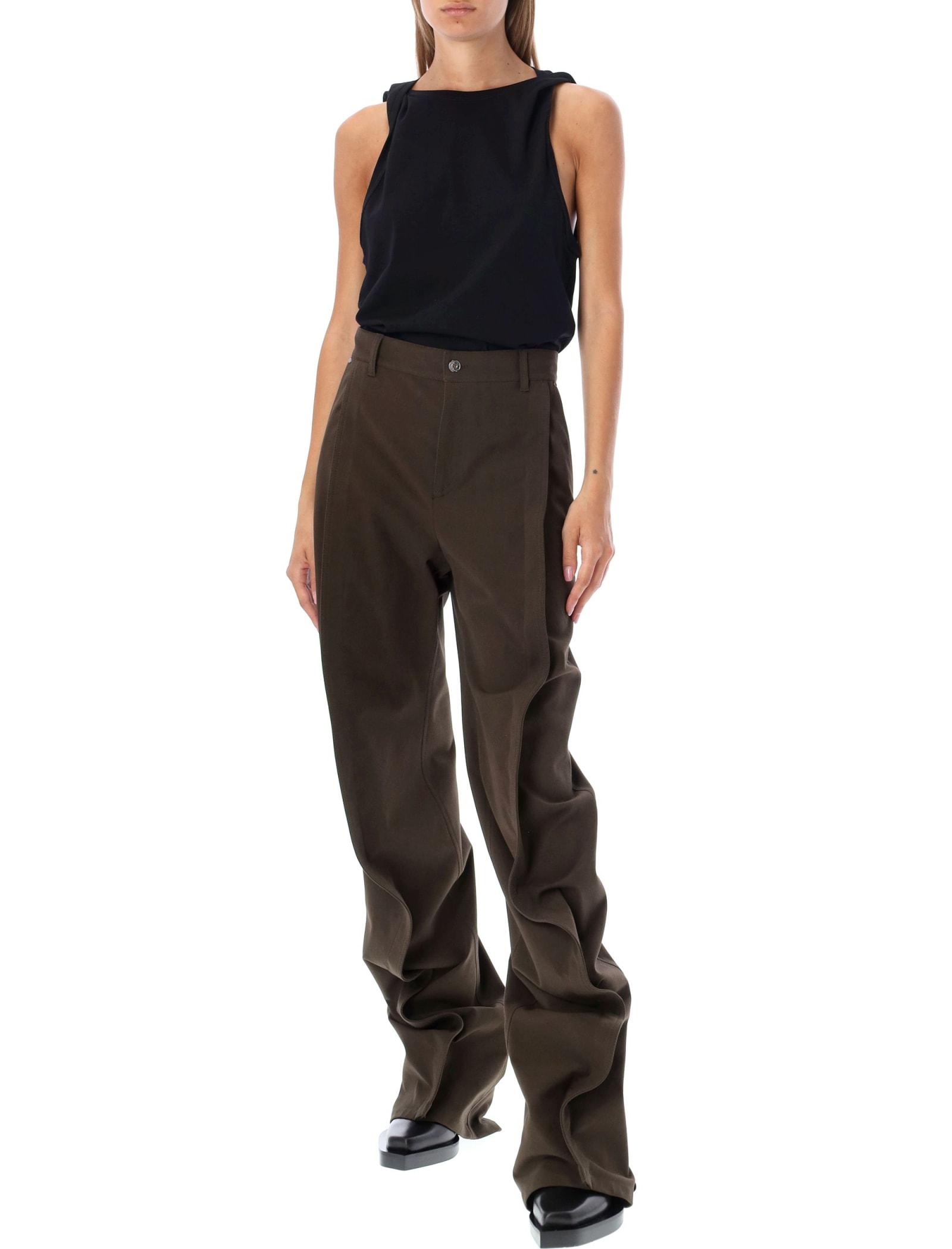 Y. Project Slim Banana Mid-rise Draped Pants in Green | Lyst Y. Project Slim Banana Mid-rise Draped Pants in Green | Lyst