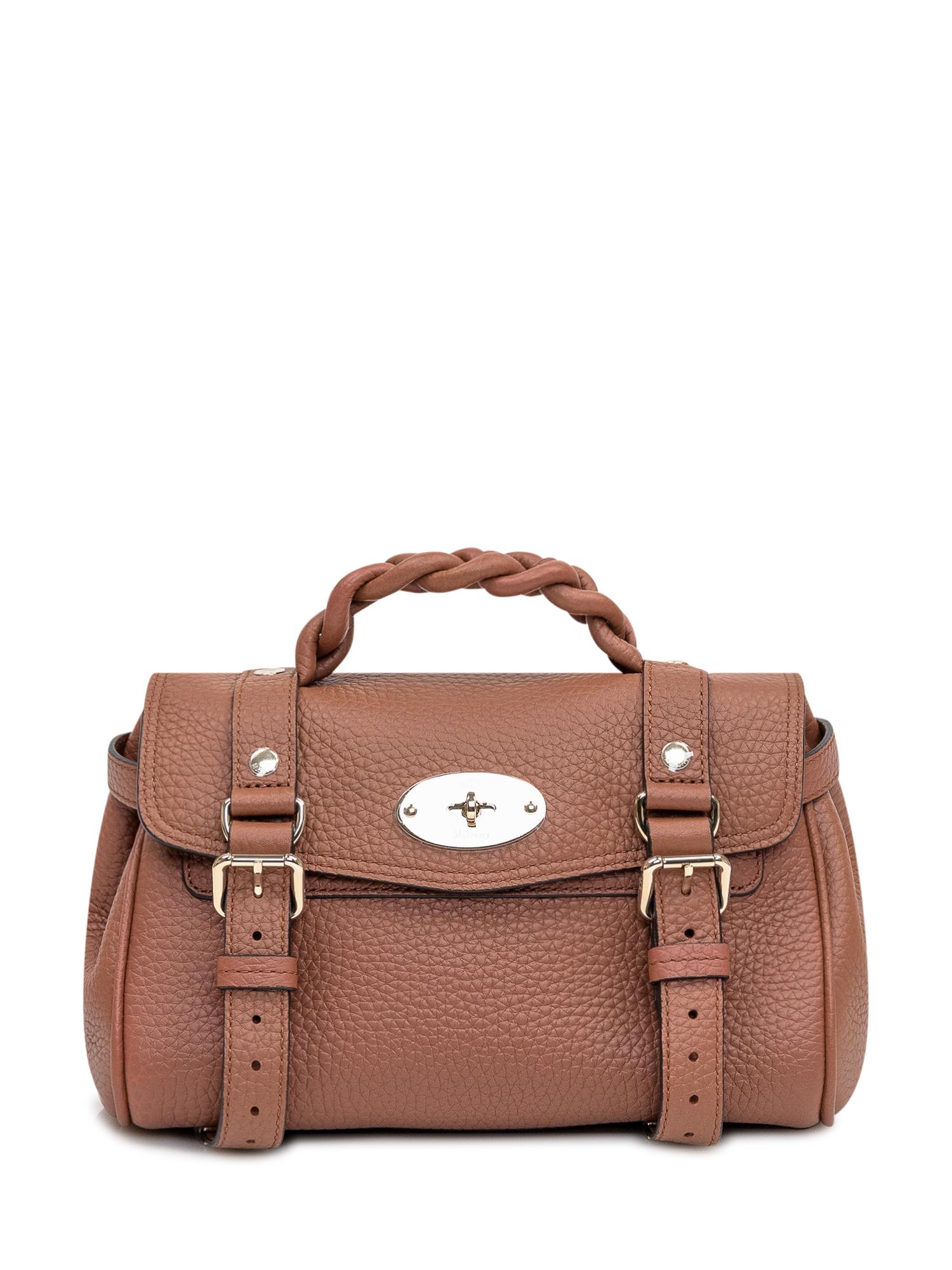 Mulberry Mini Bag Alexa Heavy Grain in Brown | Lyst
