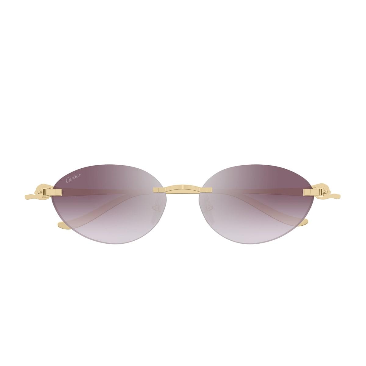 Cartier Cartier Ct0504S Panthère De Cartier 004 Sunglasses in Purple | Lyst