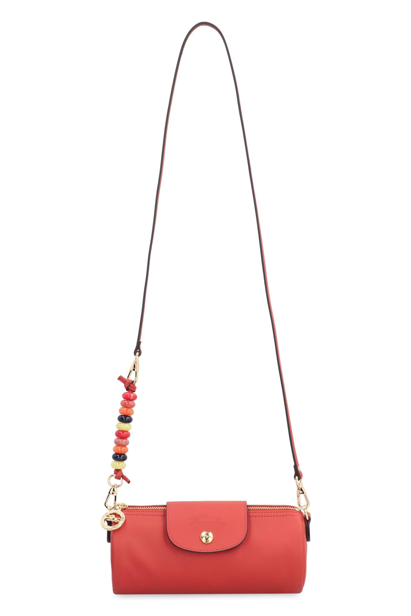 Longchamp S Le Pliage Xtra Leather Crossbody Bag in Red | Lyst UK