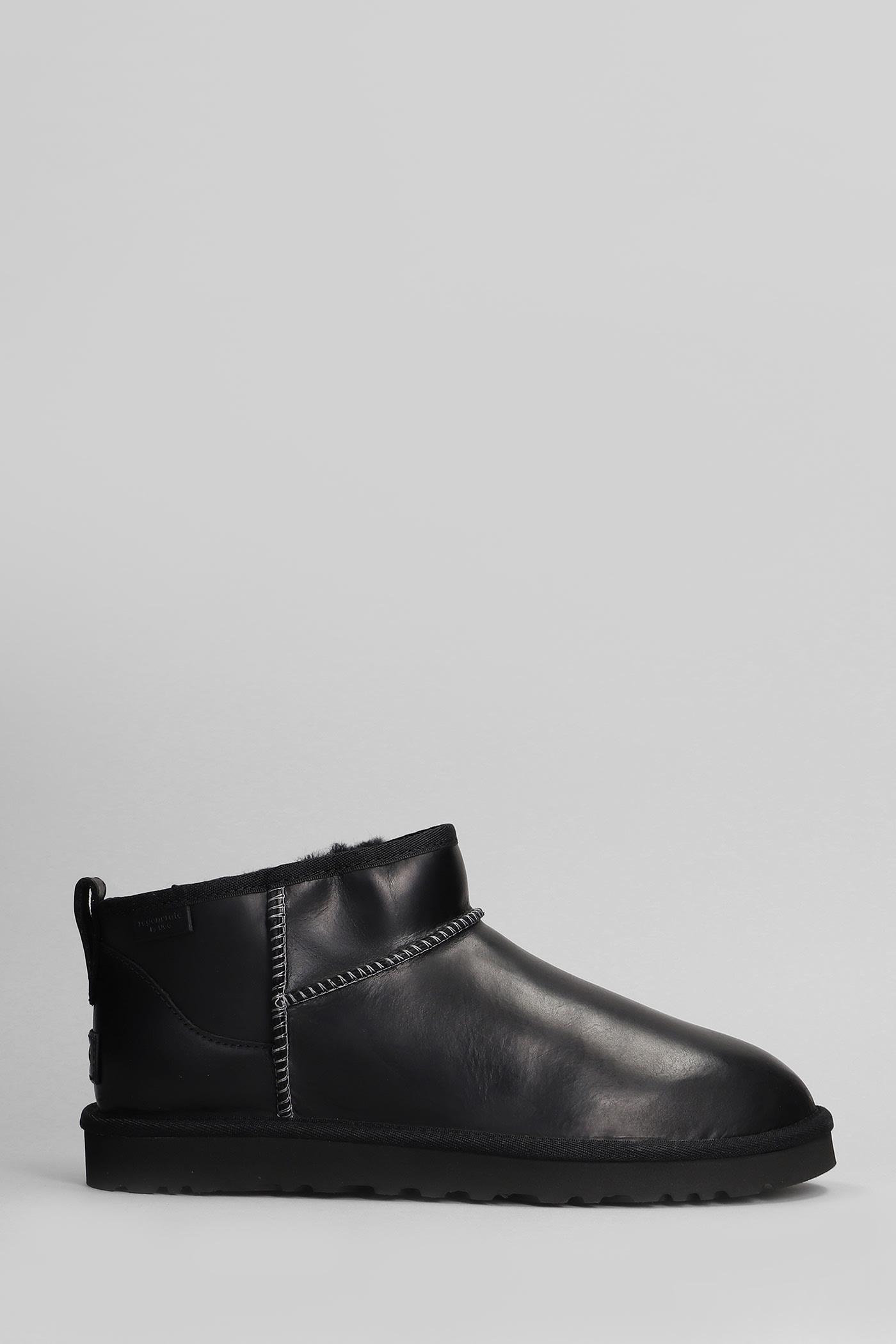 UGG Classic Ultra Mini R Low Heels Ankle Boots in Black for Men | Lyst