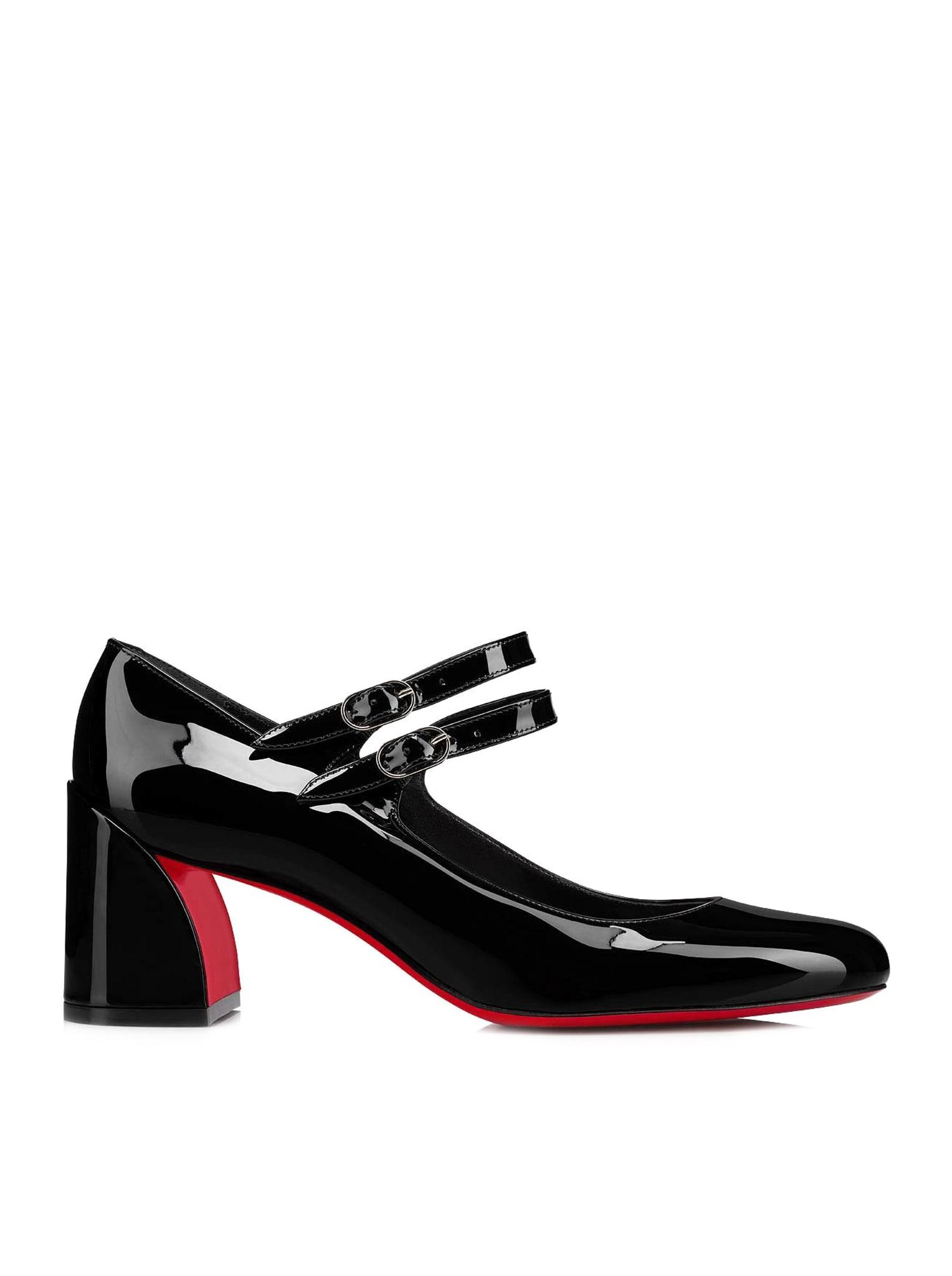 Christian Louboutin Miss Jane 55 Patent Pumps in Black | Lyst