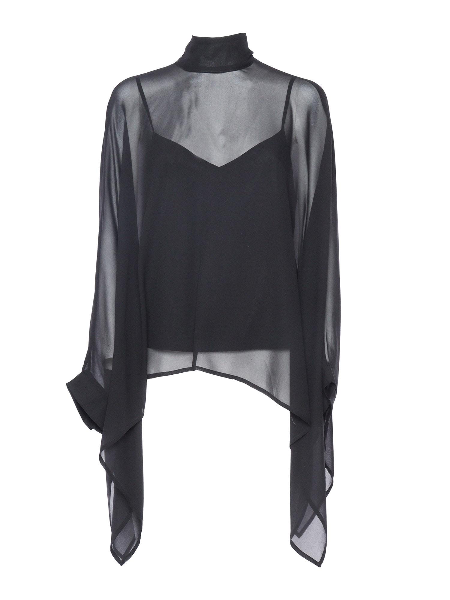 Black Transparent Blouse