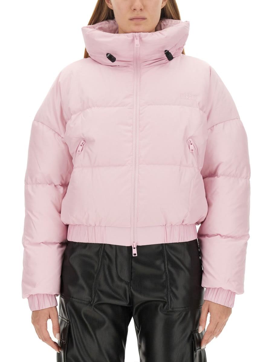MSGM Cropped Fit Jacket in Pink | Lyst