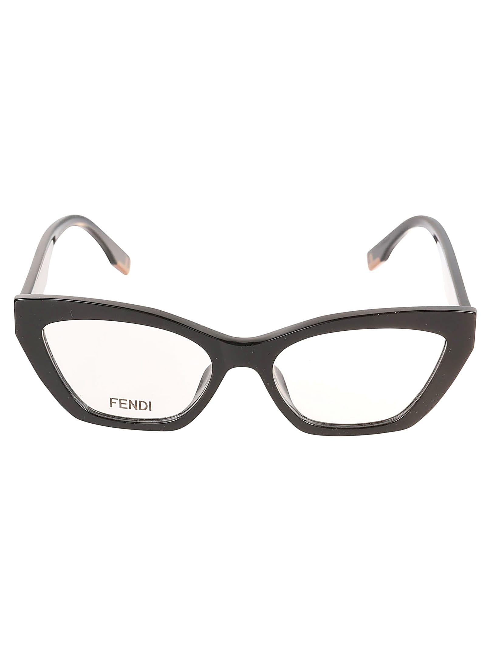 Fendi Cat-Eye Logo Sided Glasses in Natural | Lyst