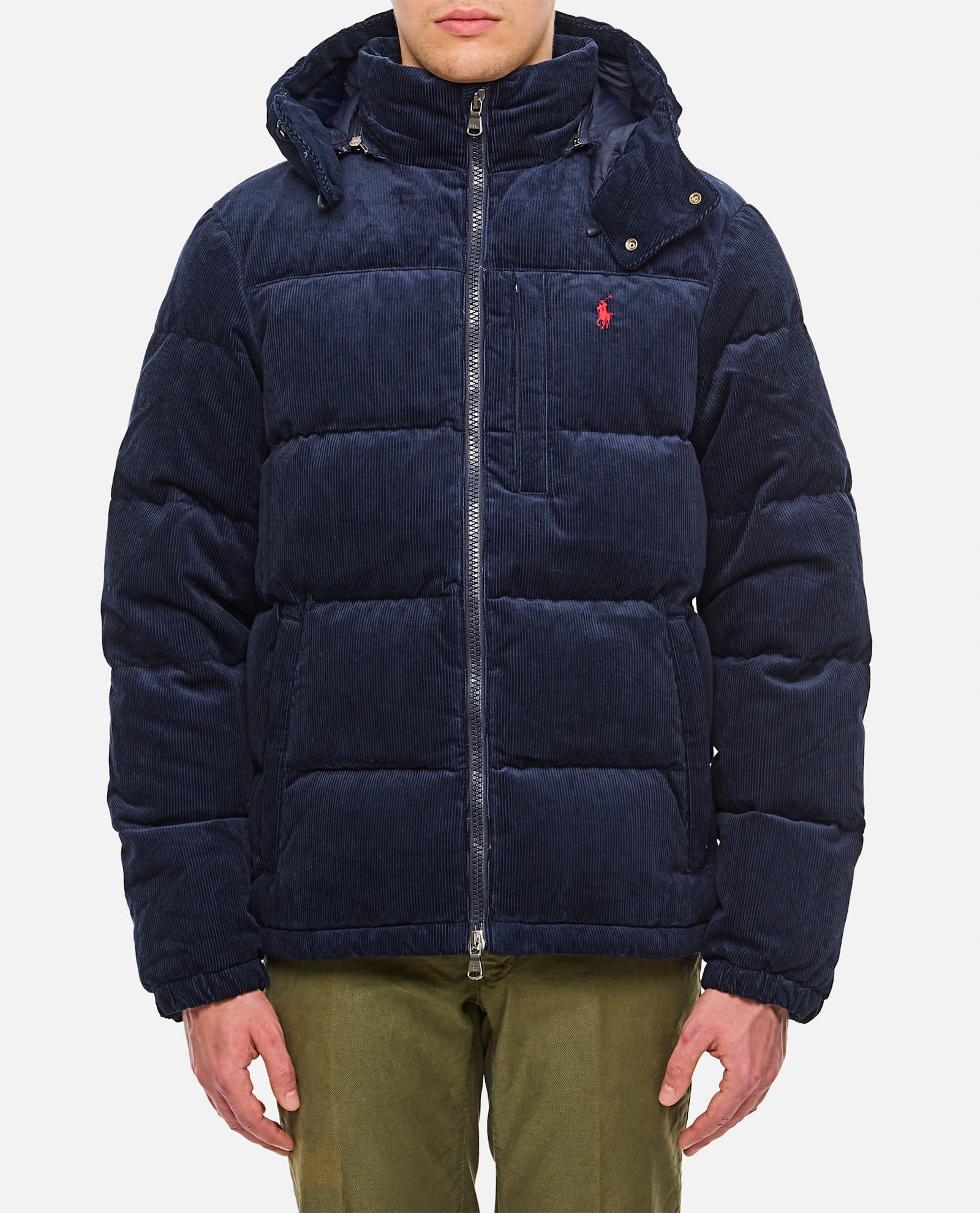 Polo Ralph Lauren Velvet Puffer Jacket in Blue for Men | Lyst