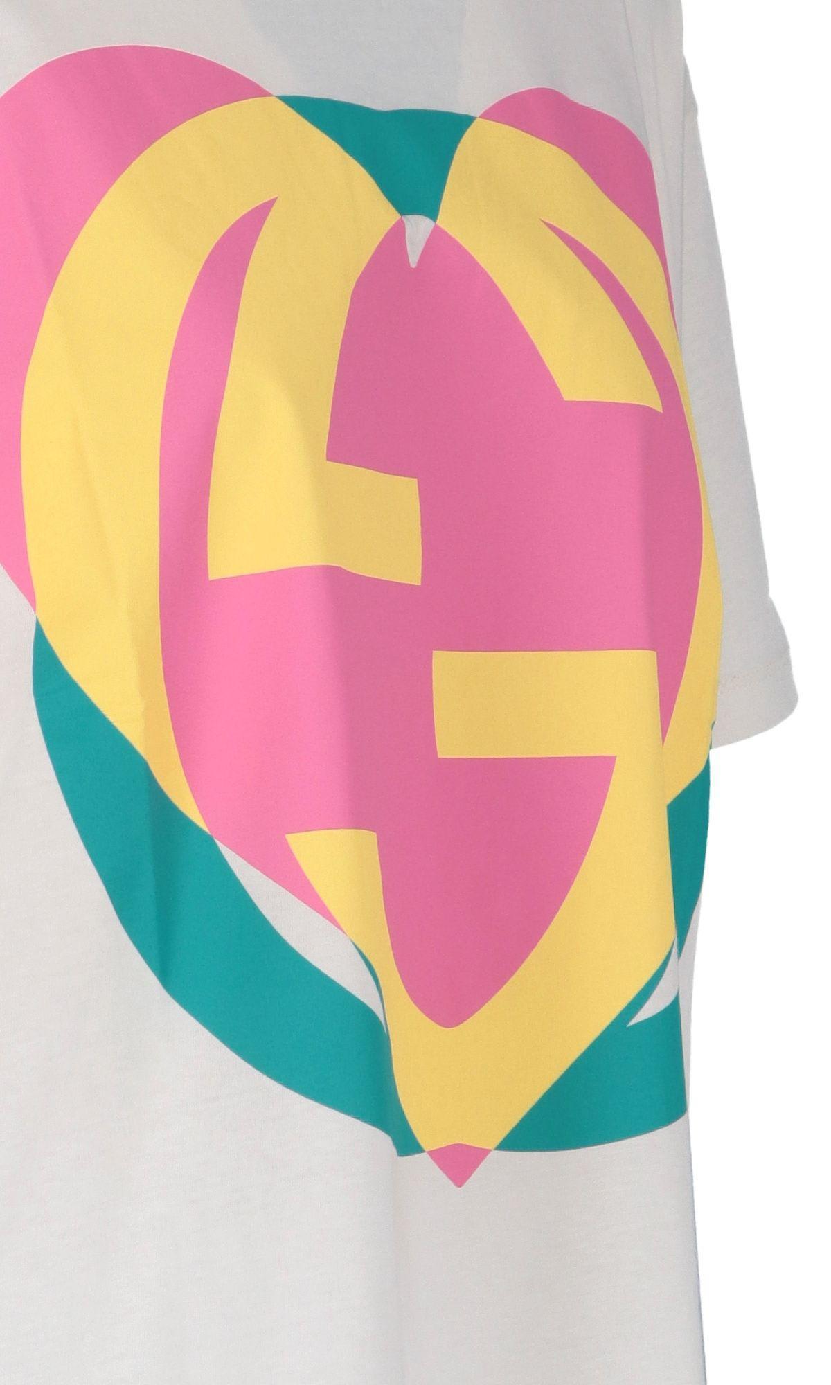 Gucci Heart Print T-shirt in White | Lyst Gucci Heart Print T-shirt in White | Lyst