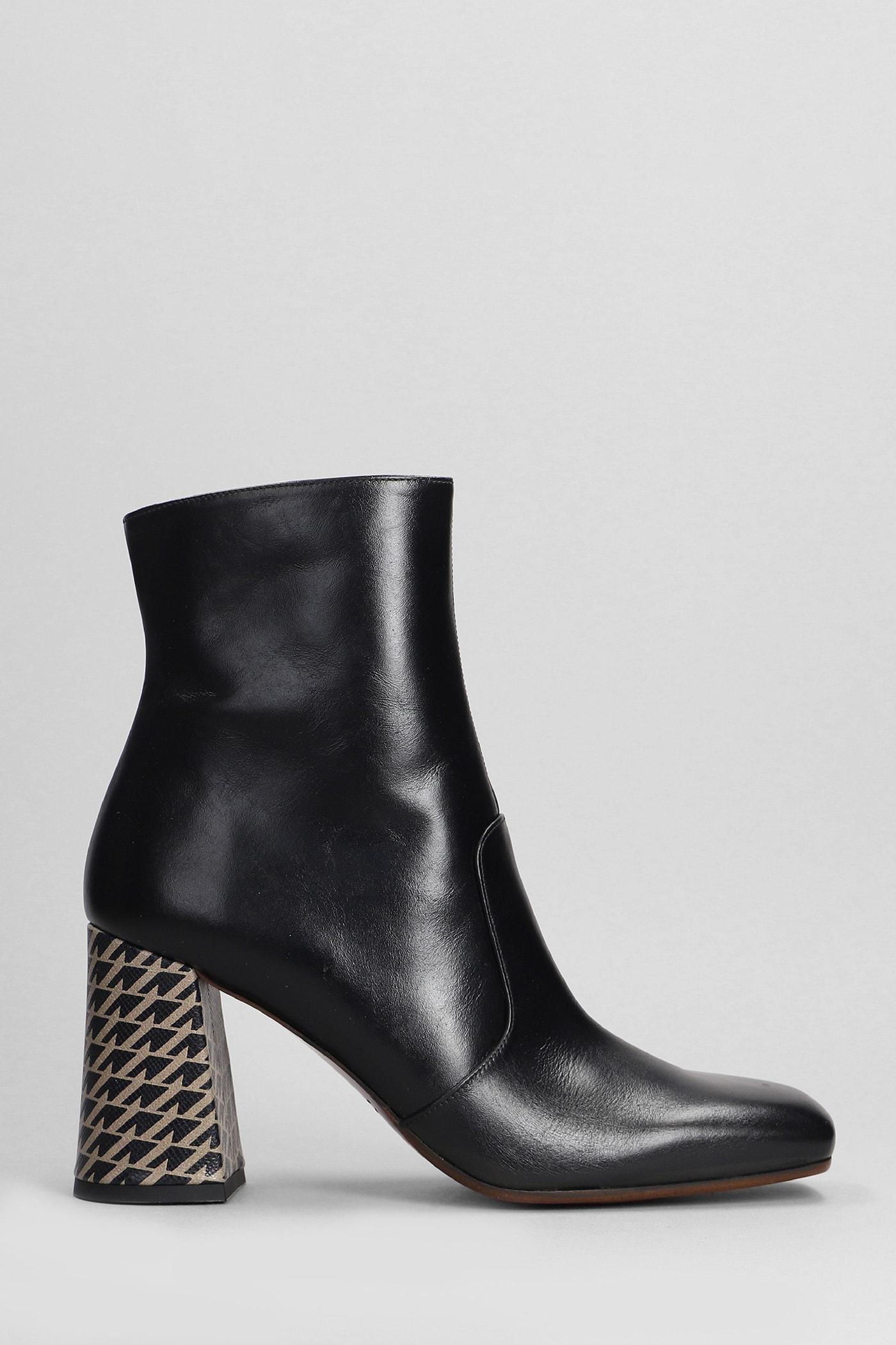 Chie Mihara Oysi High Heels Ankle Boots in Black | Lyst