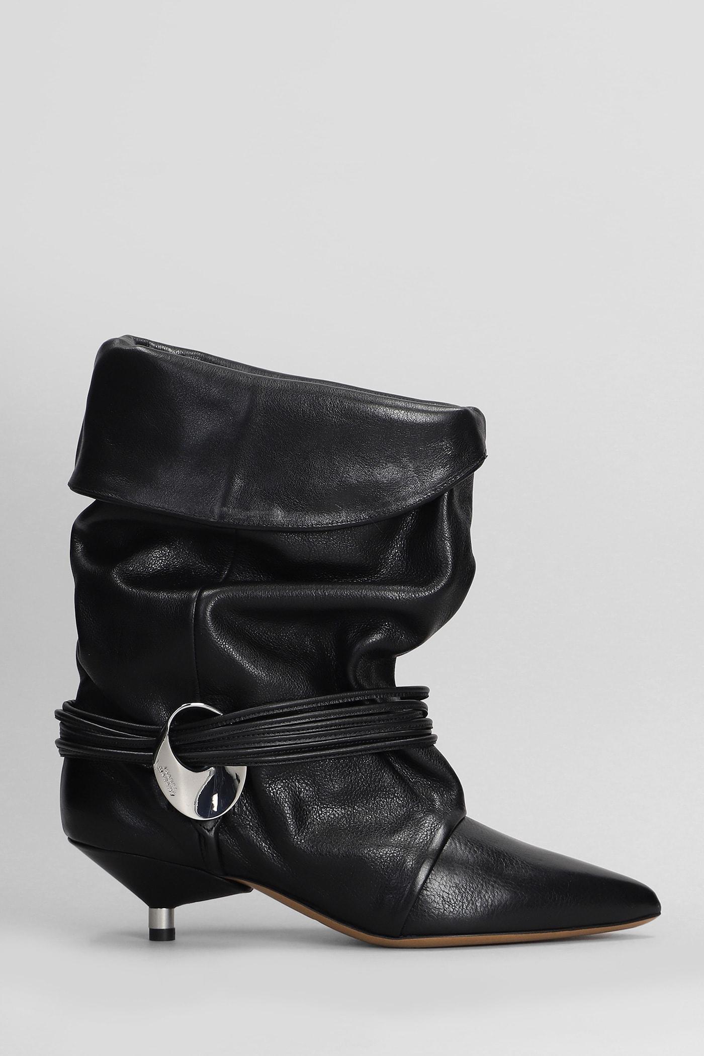Isabel Marant Edrika High Heels Ankle Boots in Black | Lyst