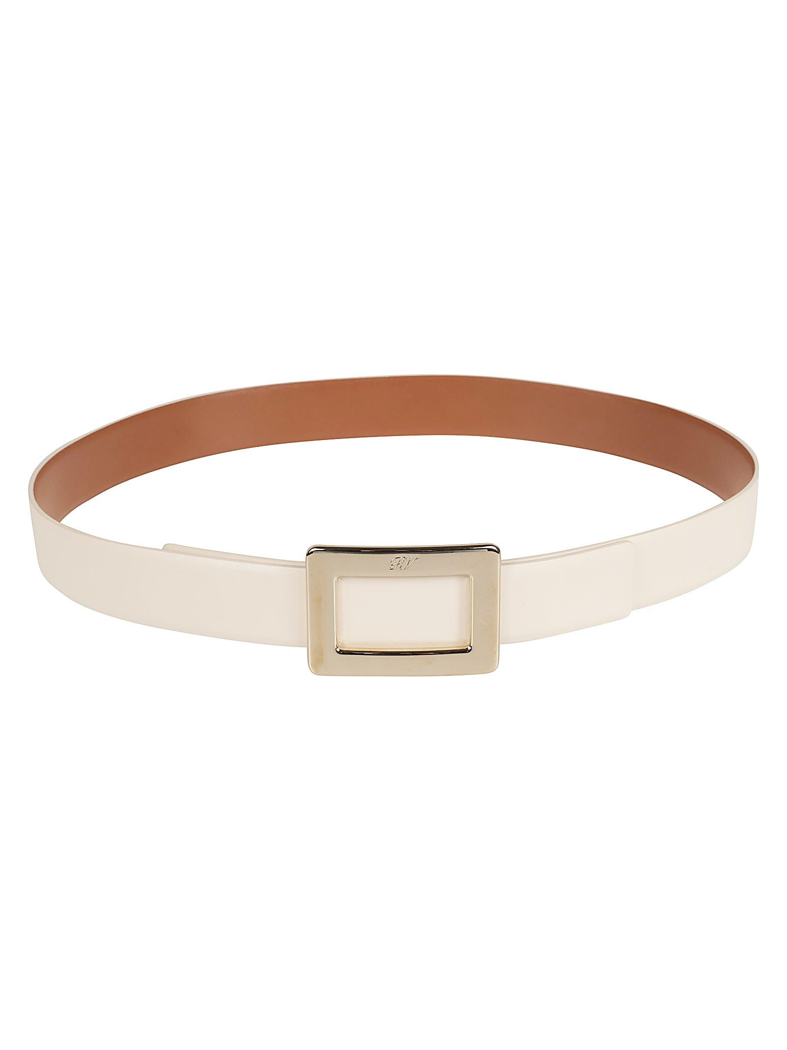 Roger Vivier Engraved Logo Belt in Brown | Lyst