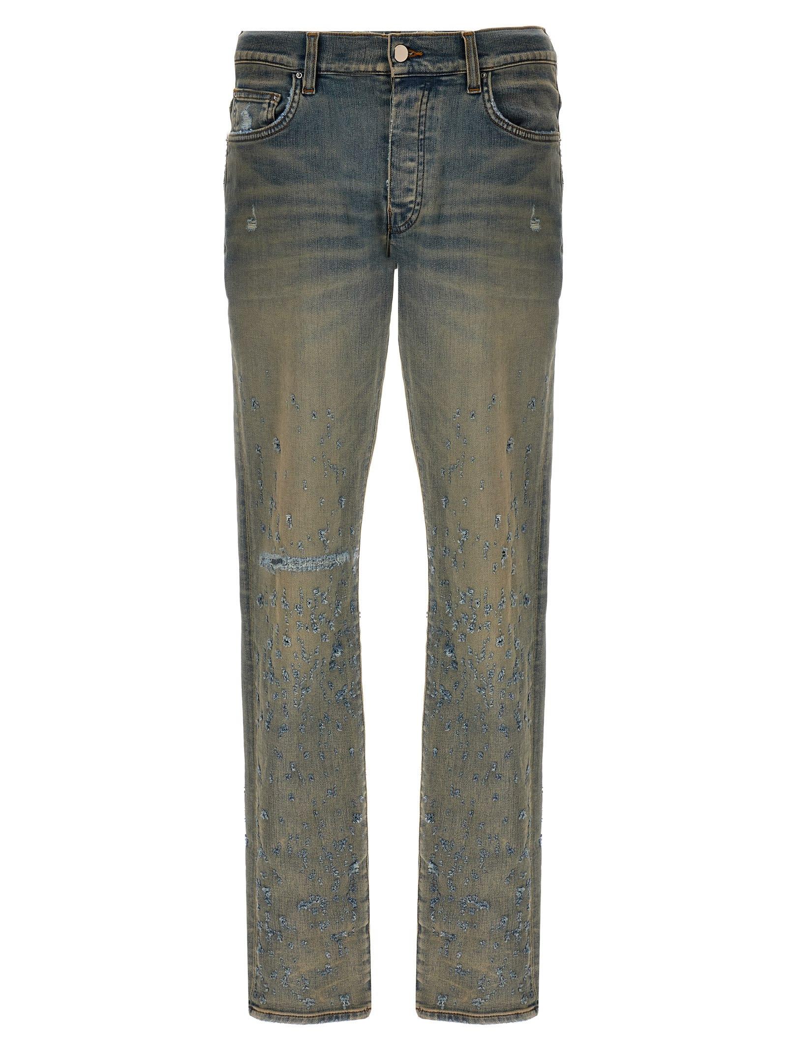 Amiri Shotgun Skinny Jeans in Gray for Men | Lyst