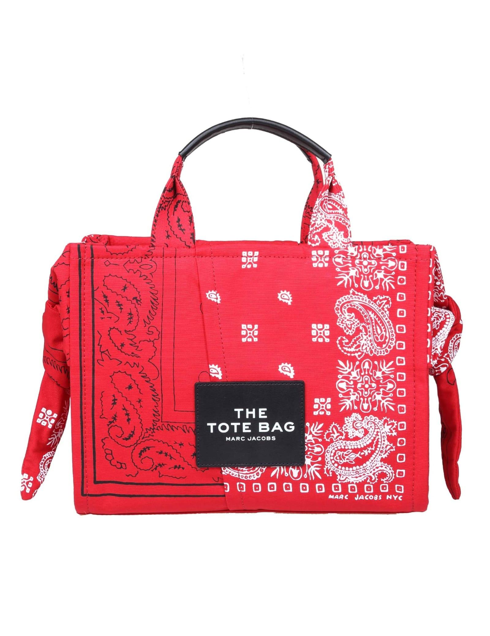 Marc Jacobs The Small Tote With Bandana Print in Red | Lyst Marc Jacobs The Small Tote With Bandana Print in Red | Lyst