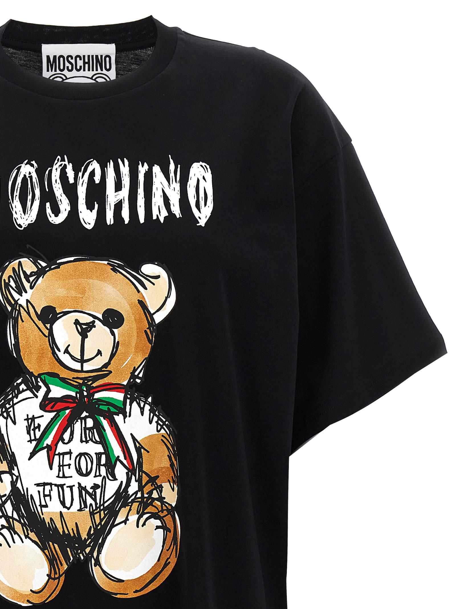 Moschino T Shirt Bear Moschino Teddy Bear T Shirt In Black | Lyst UK
