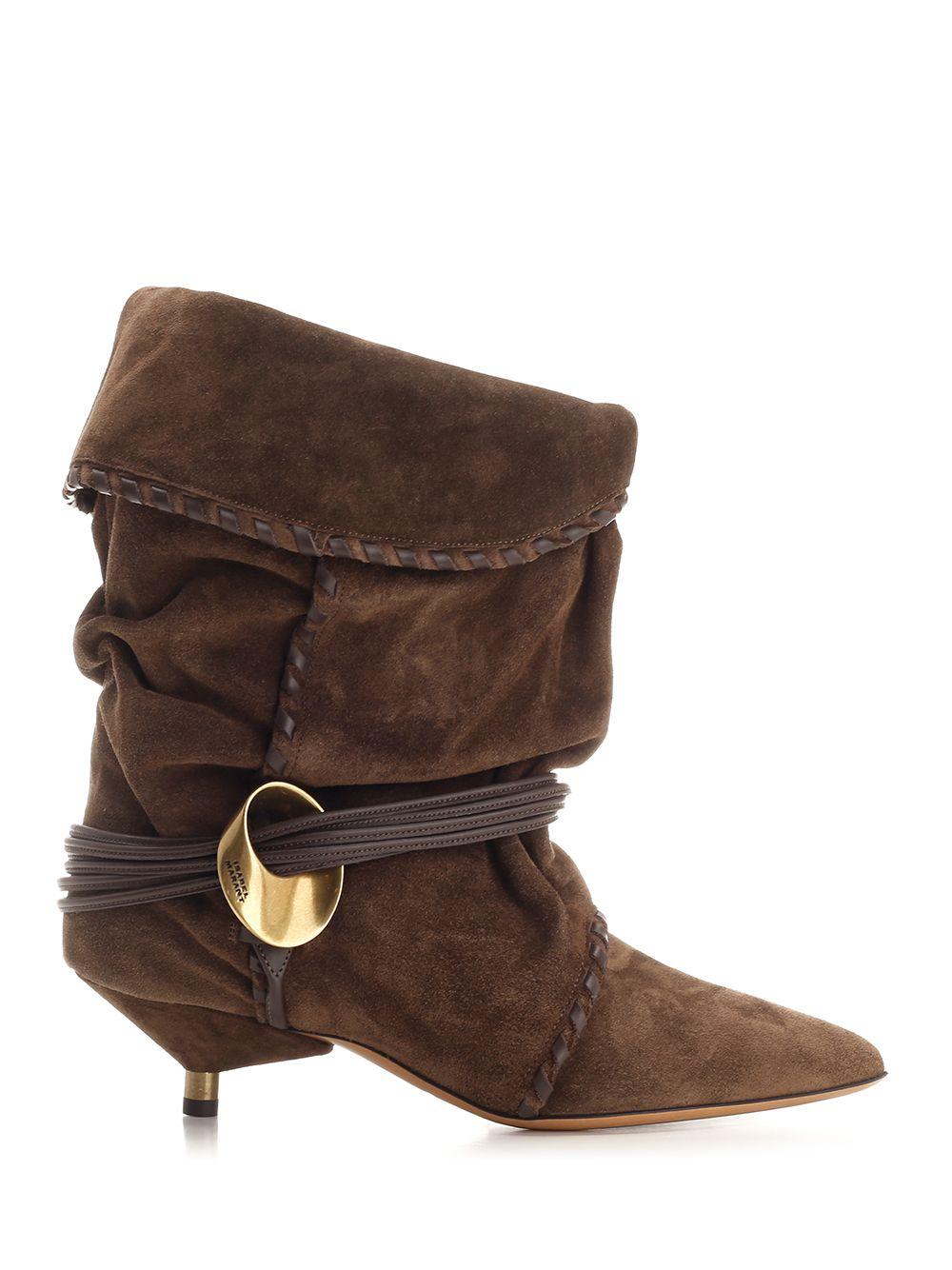 Isabel Marant Edrika Ankle Boot in Brown | Lyst