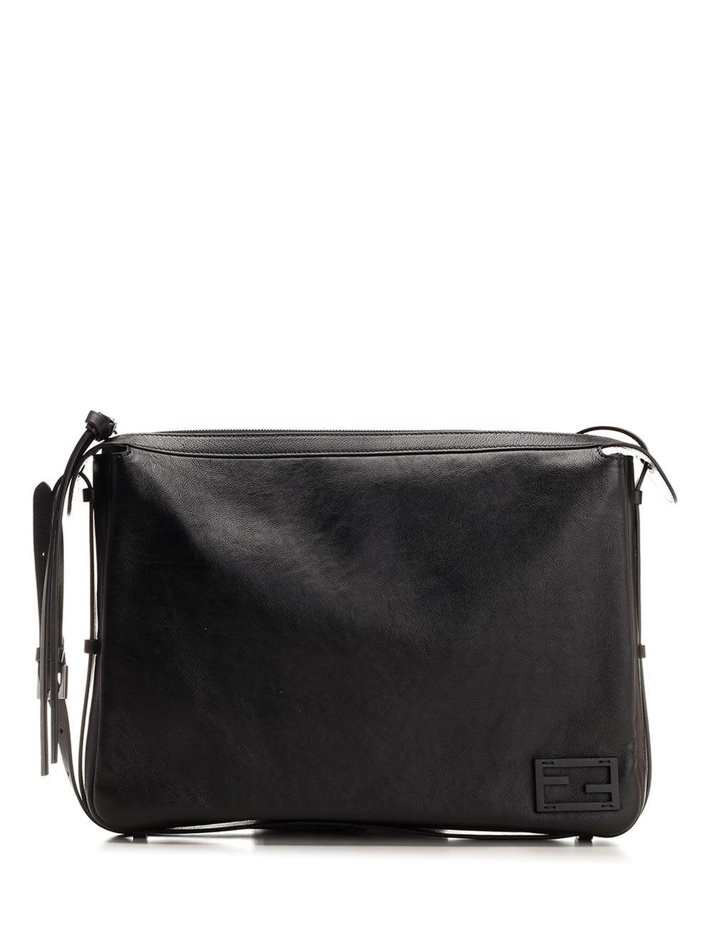 Fendi Simply Large Shoulder Bag in Black | Lyst