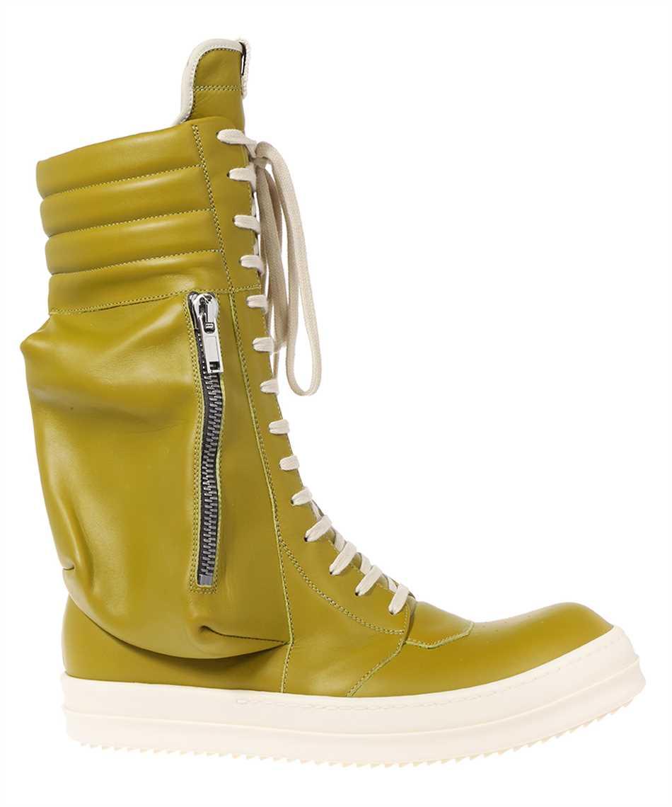 Rick Owens Cargo Basket Leather Lace-Up Boots in Green for Men | Lyst