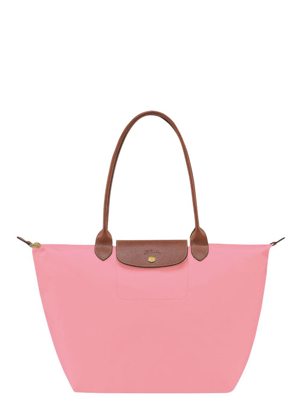 Longchamp Le Pliage Original Shoulder Bag With Embossed Logo in Pink | Lyst