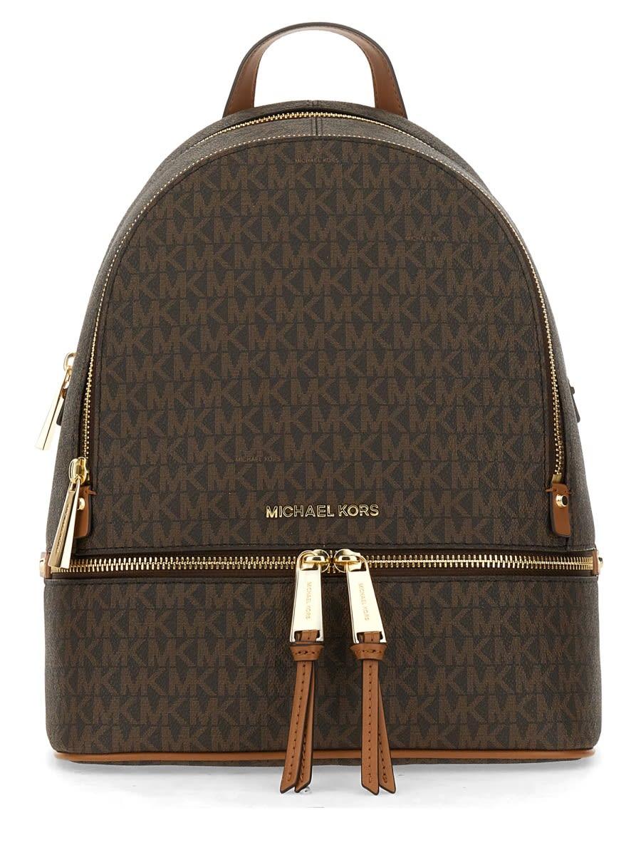 Michael Kors Backpack Rhea Medium in Brown | Lyst
