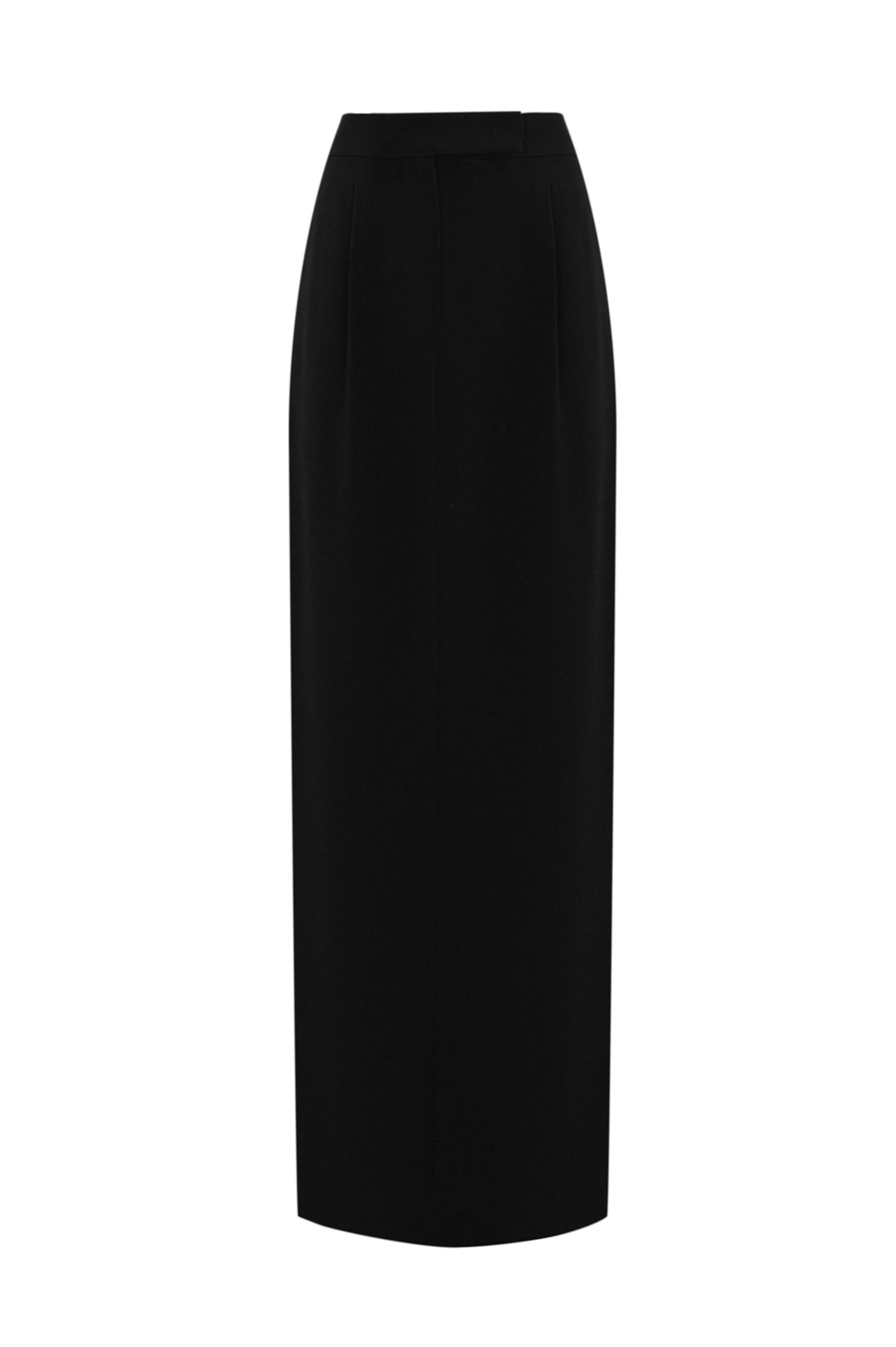 Max Mara High-Waist Cady Maxi Skirt in Black | Lyst