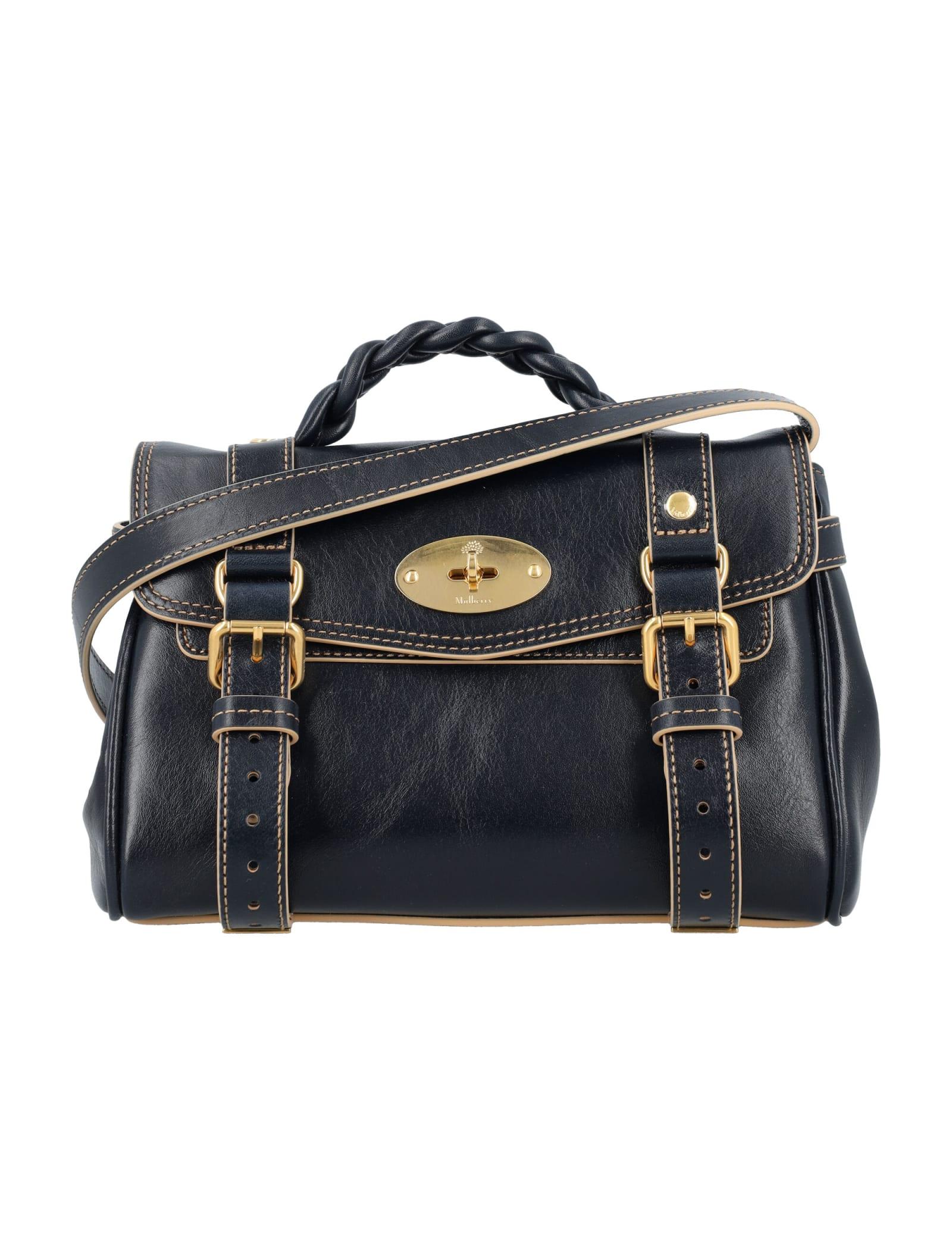 Mulberry Mini Alexa Contrast Edge in Black | Lyst