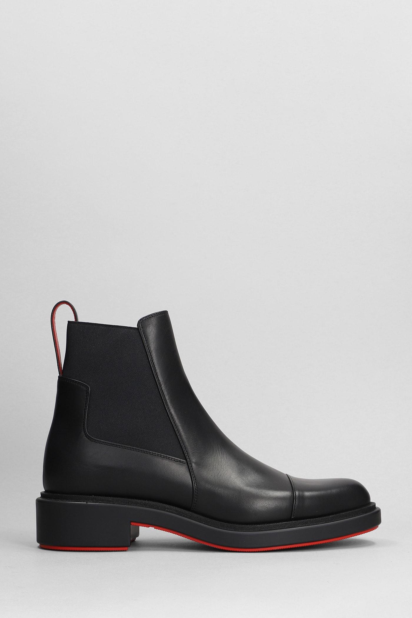 Christian Louboutin Urbino Leather Chelsea Boots in Black for Men | Lyst