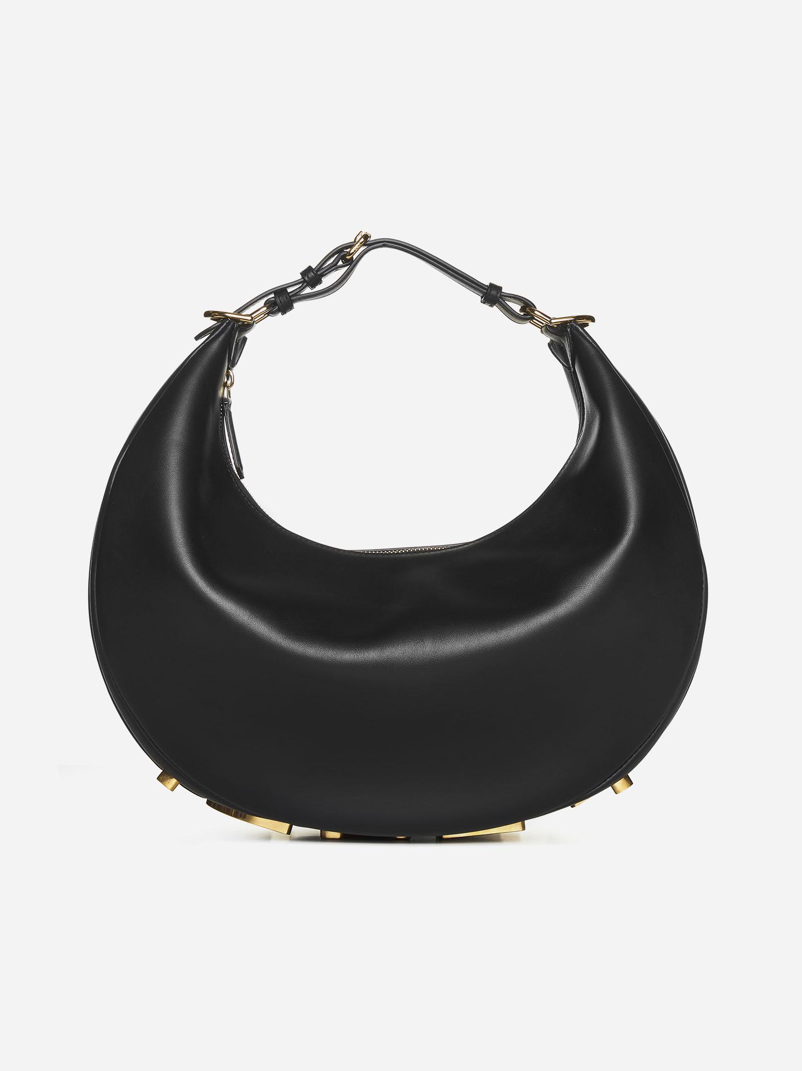 Fendi Graphy Leather Medium Bag in Black | Lyst