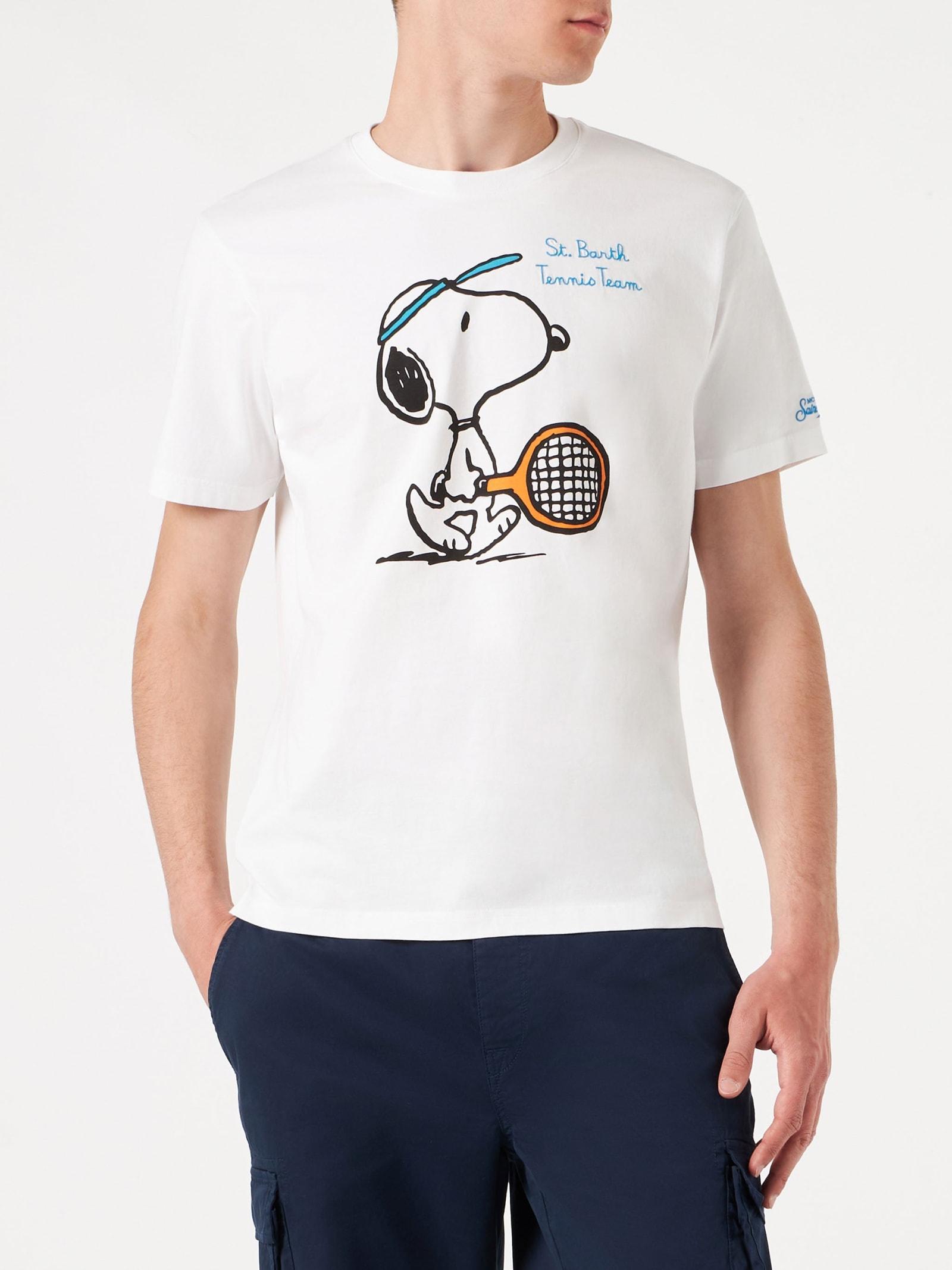 Mc2 Saint Barth Cotton T-shirt With Snoopy Tennis Print Snoopy - Peanuts Special Edition in ...