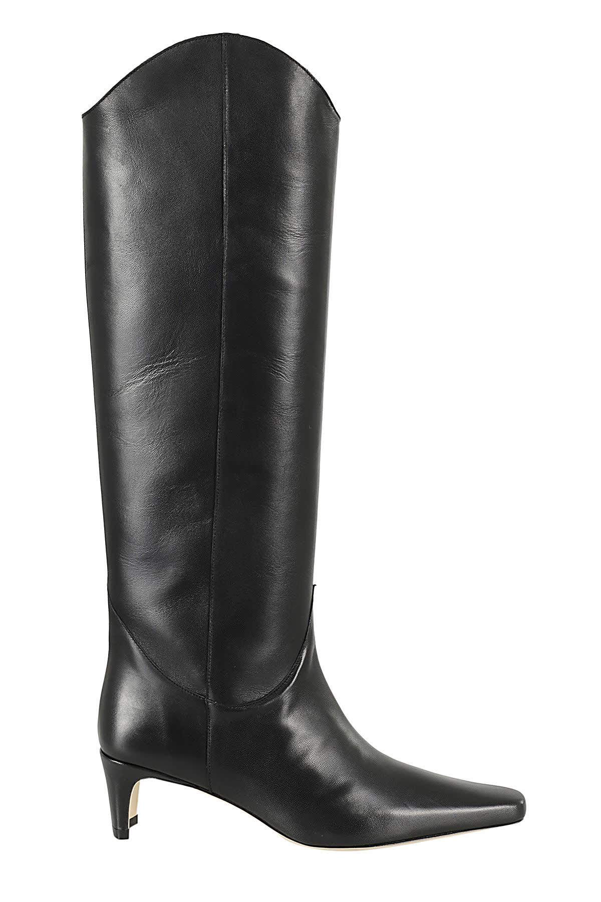 STAUD Western Wally Knee-high Boots in Black | Lyst
