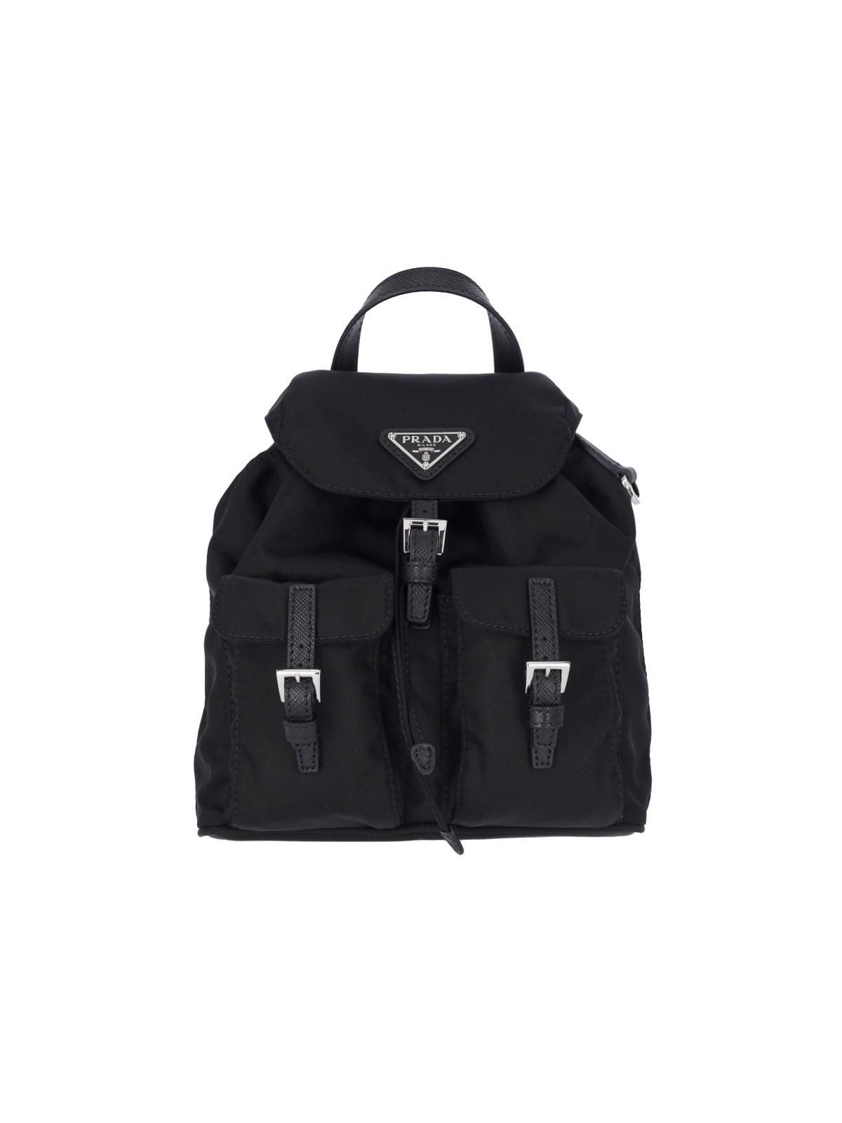 Prada Mini Logo Backpack in Blue | Lyst