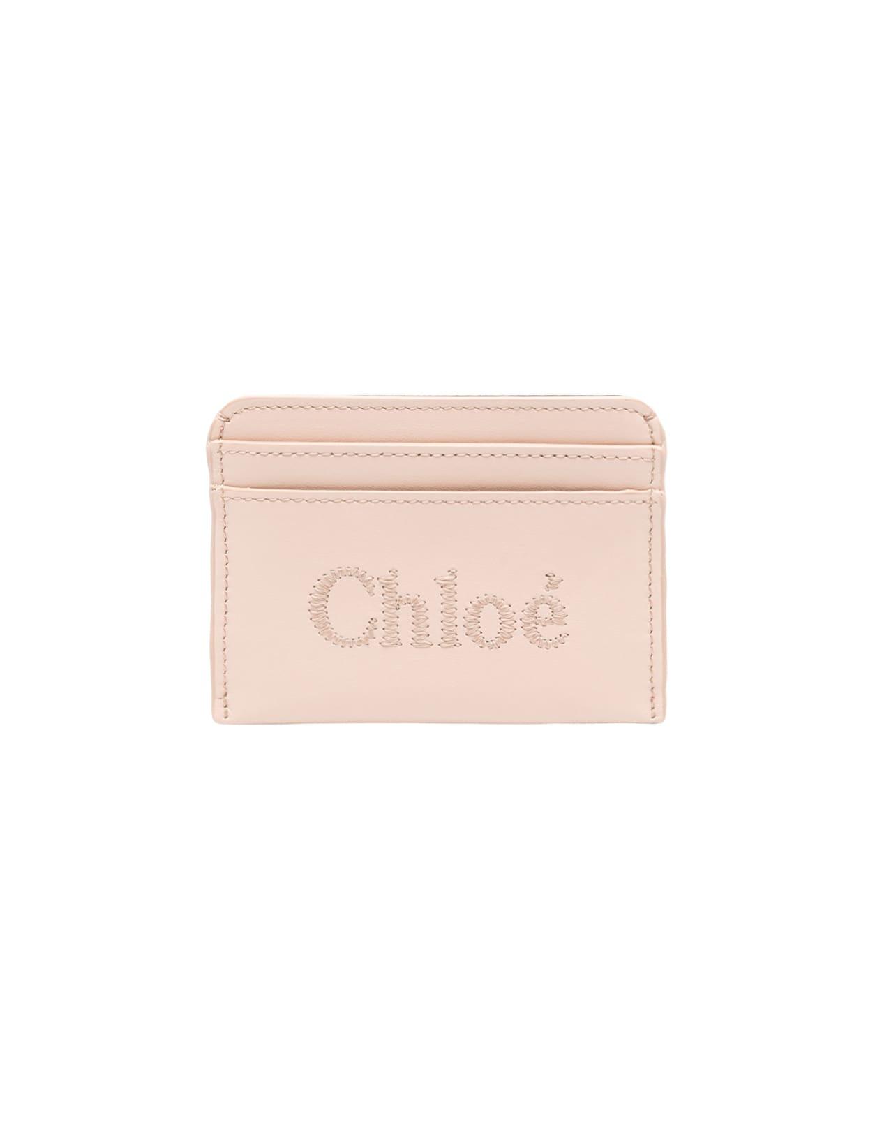 Chloé Cement Sense Card Holder in Pink | Lyst