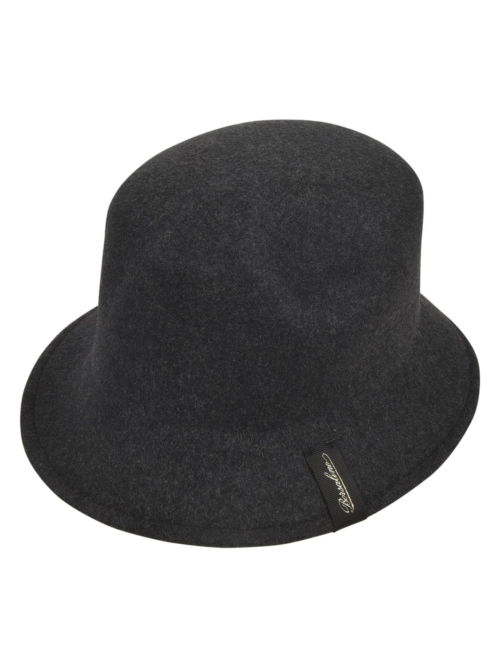 Borsalino Logo Classic Hat in Black for Men | Lyst