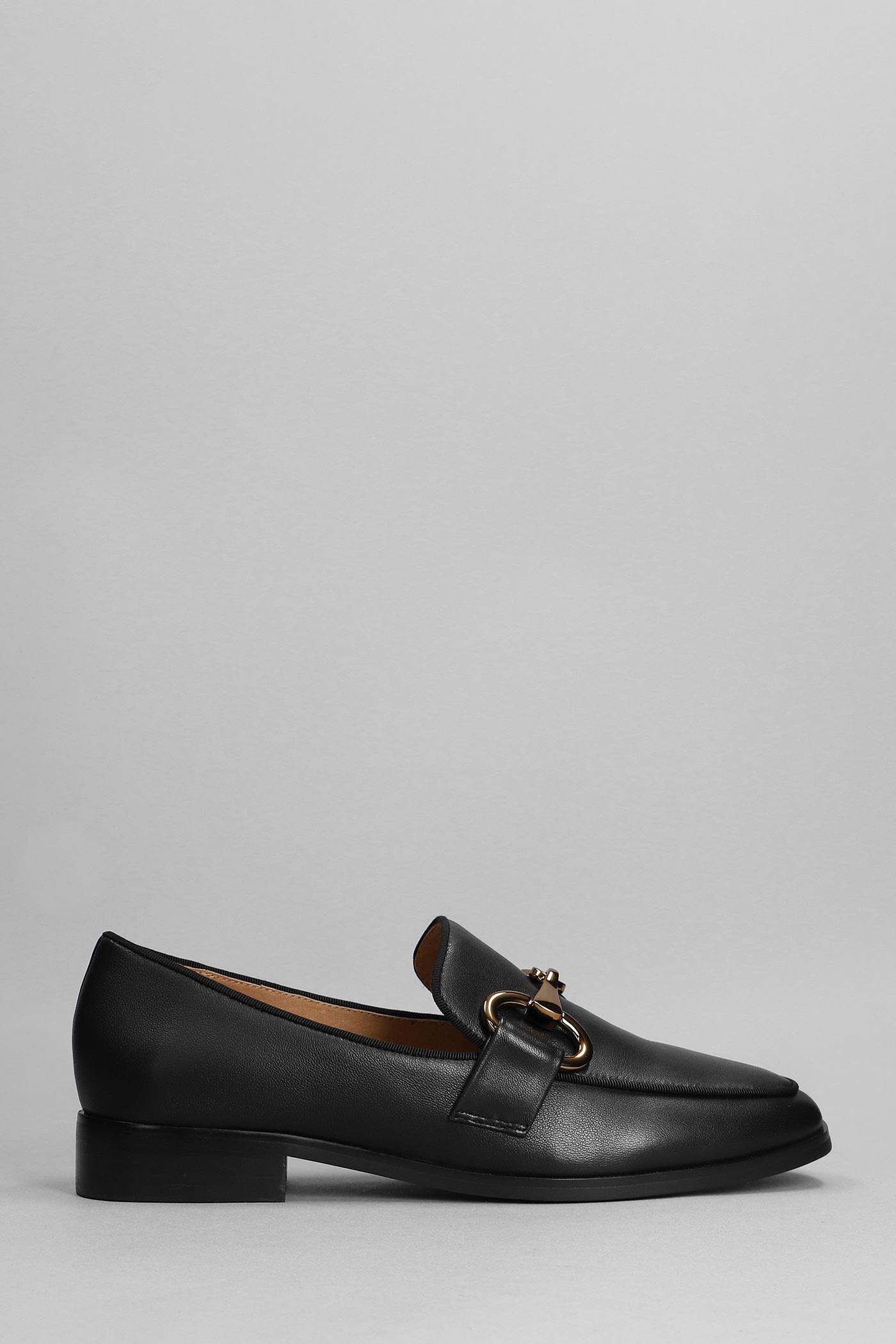 Bibi Lou Loafers In Black Leather | Lyst