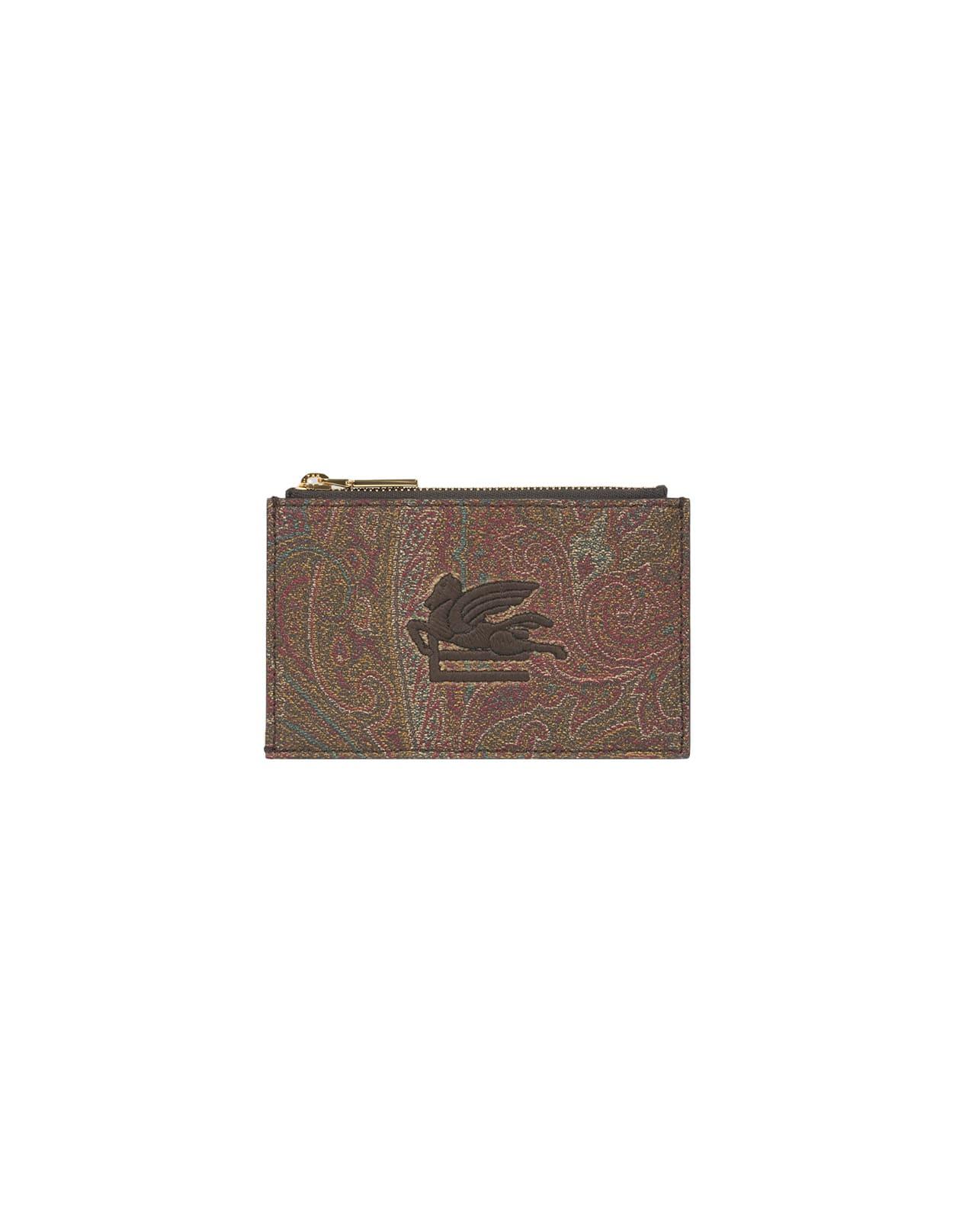 Etro Paisley Wallet With Pegasus Logo in White | Lyst UK