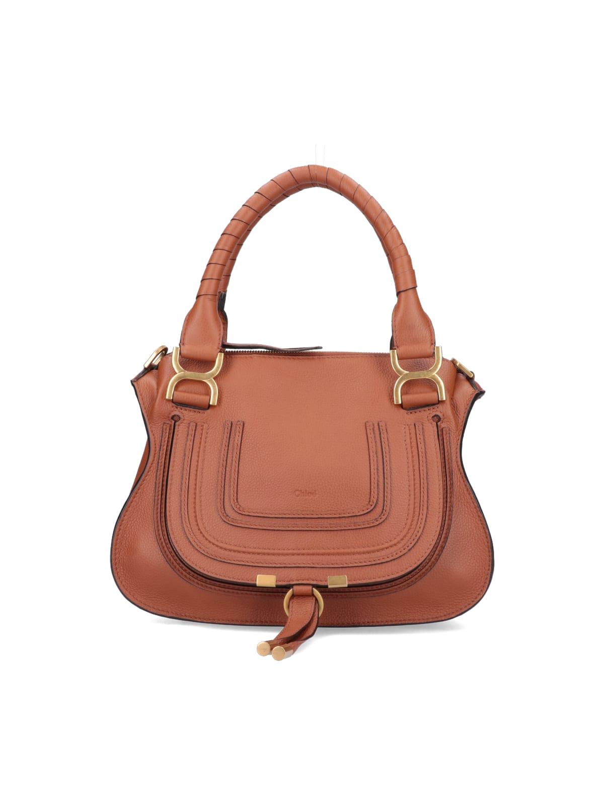 Chloé Marcie Small Double Carry Bag in Brown | Lyst
