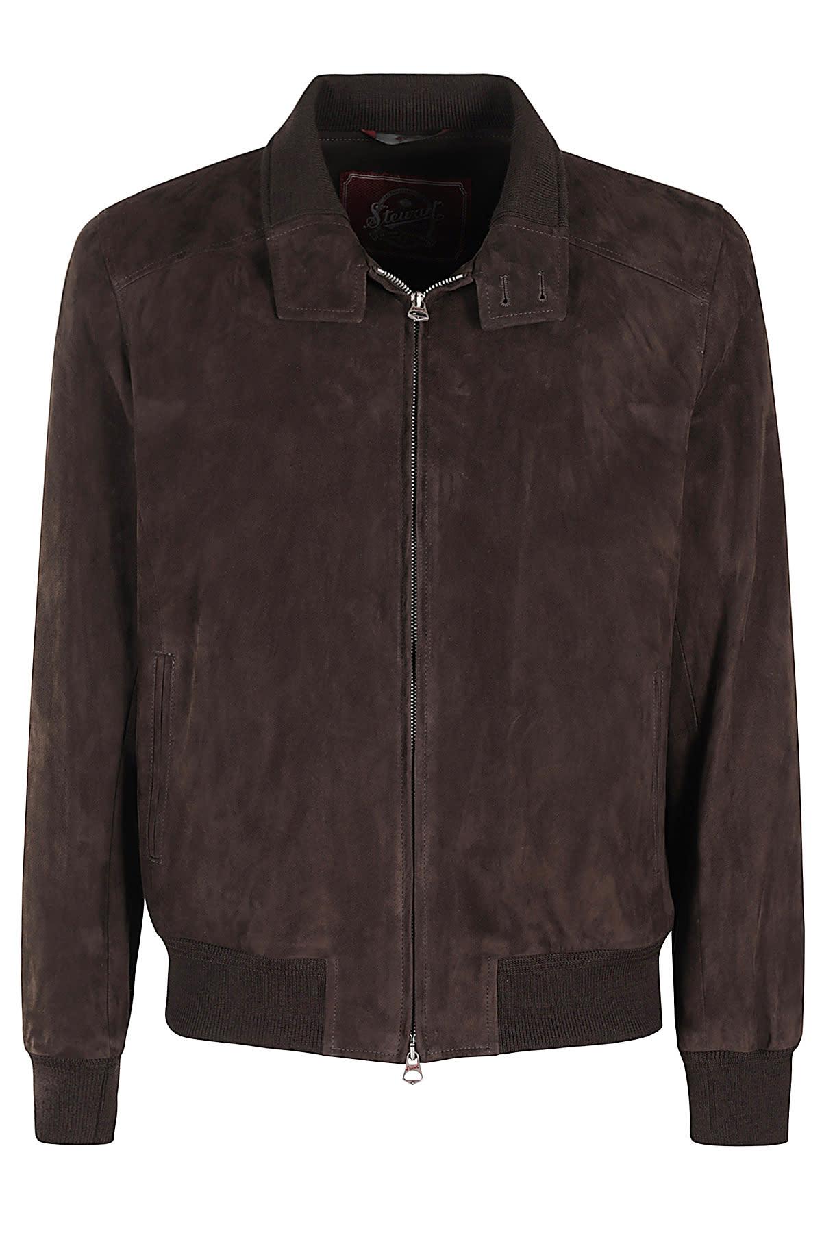Stewart Giubbotto Garment Suede Archie Goat in Black for Men | Lyst