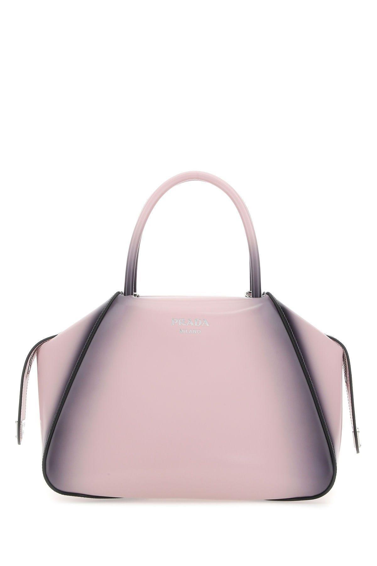 Prada Two-tone Leather Handbag in Pink | Lyst