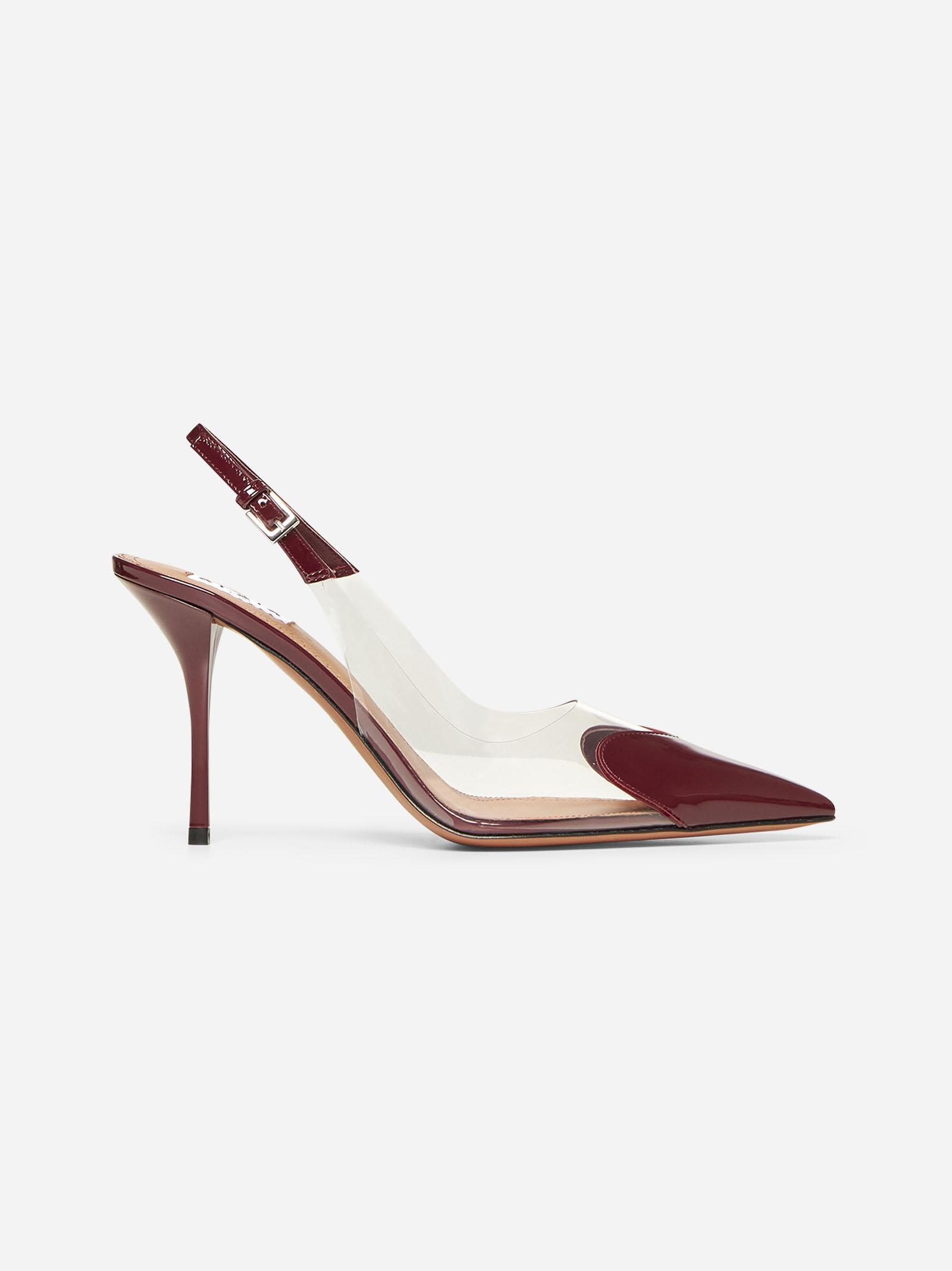 Alaïa Burgundy Le Cœur Slingback Pumps | Lyst