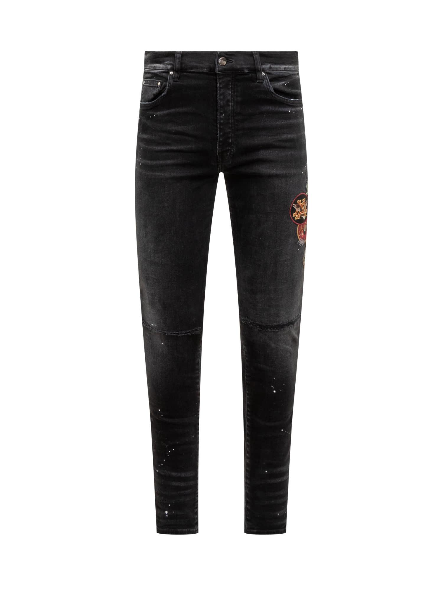 Amiri Vintage Patch Skinny Jeans in Black for Men | Lyst