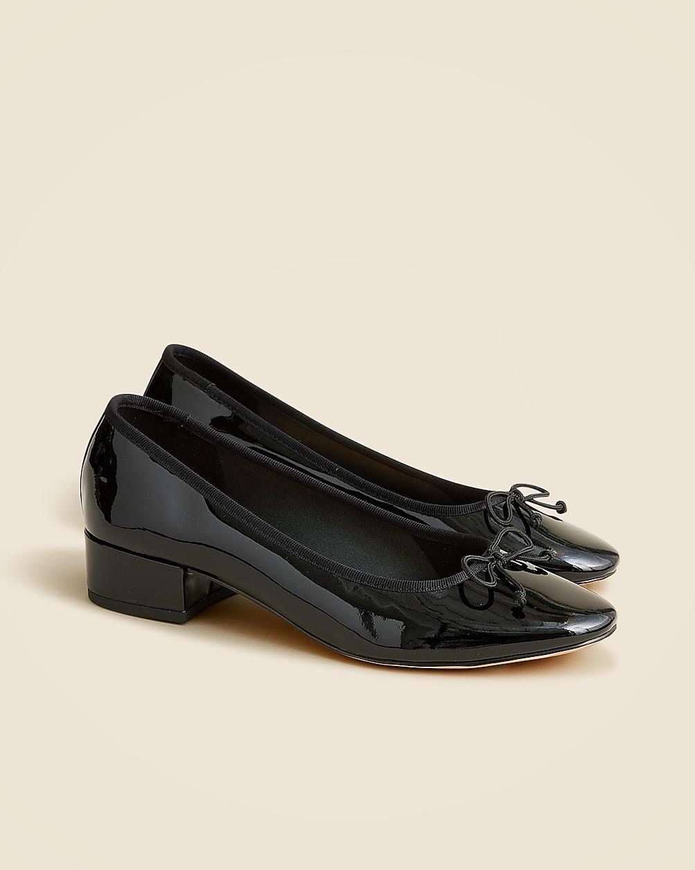 J.Crew Patent Leather Ballet Pumps in Black | Lyst