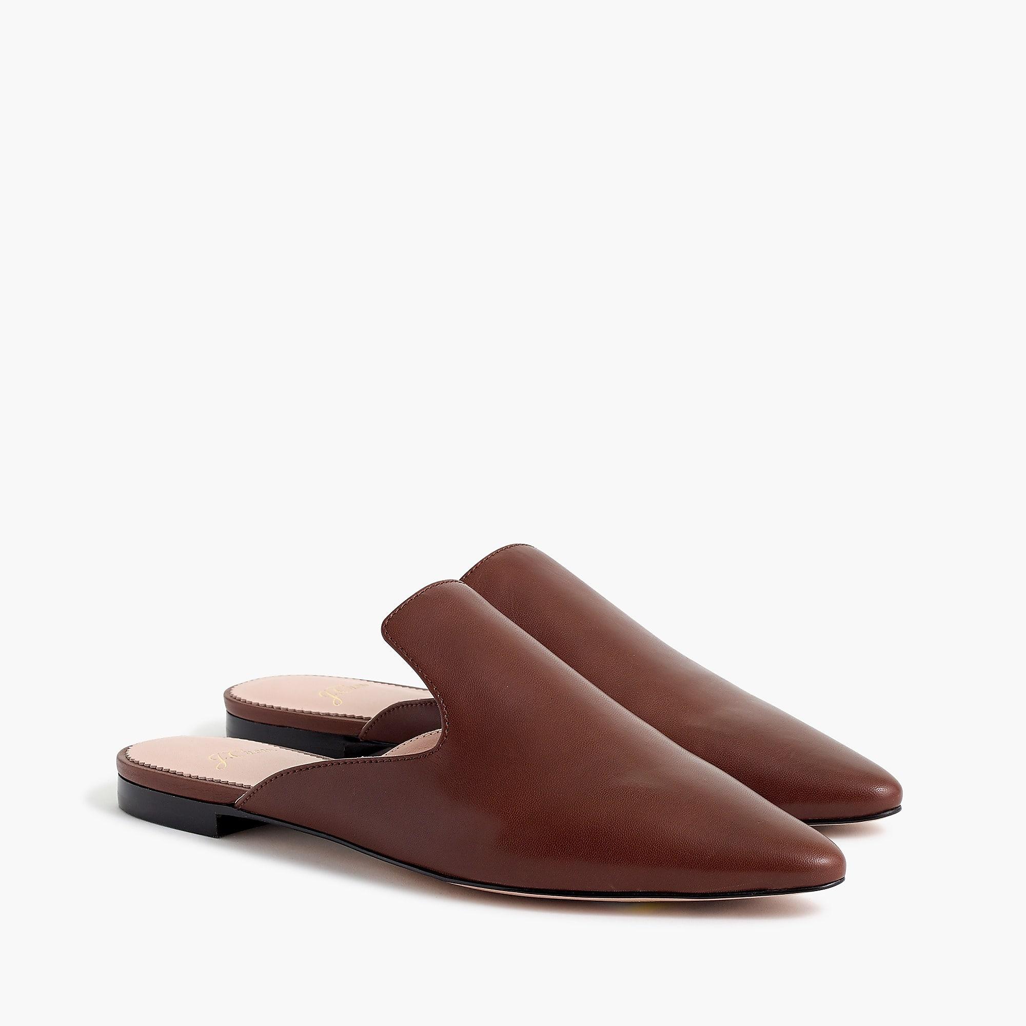 J.Crew Leather Pointed Toe Mule in Brown - Save 60% - Lyst