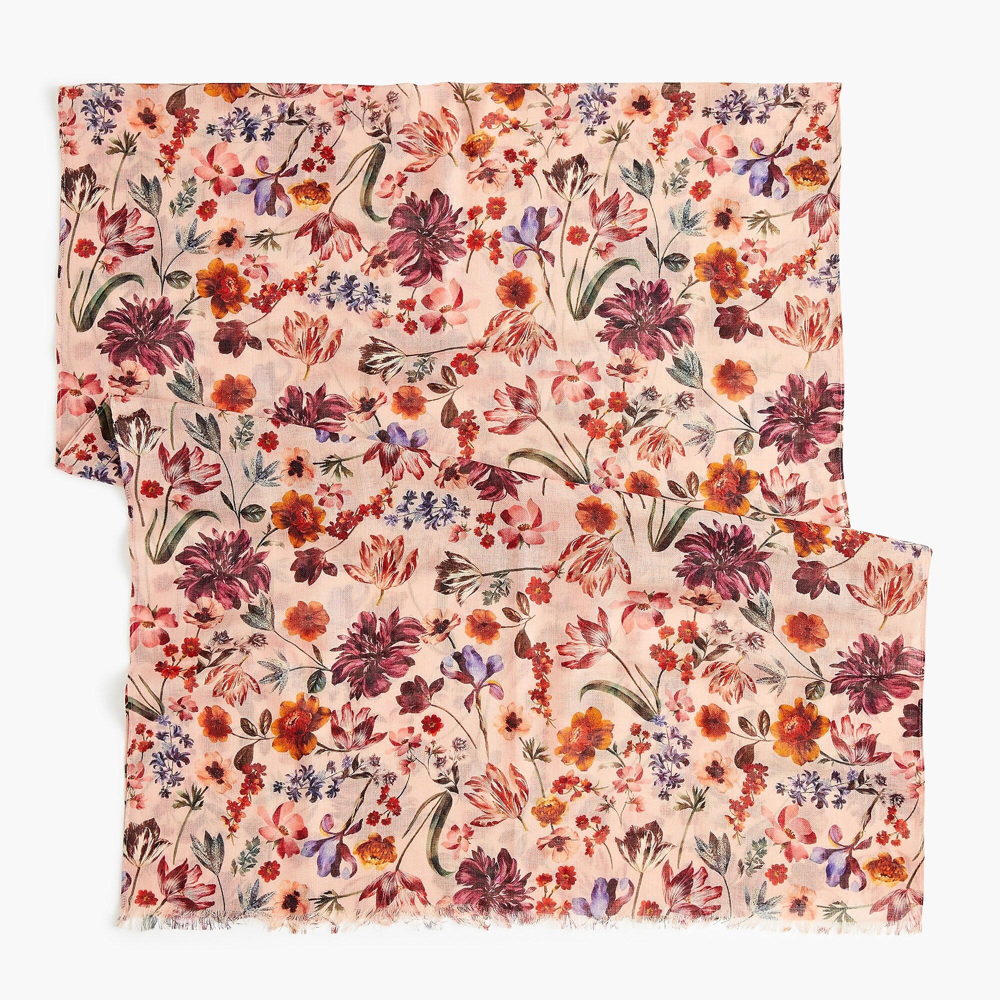 J.Crew Wool Scarf In Dutch Floral - Lyst