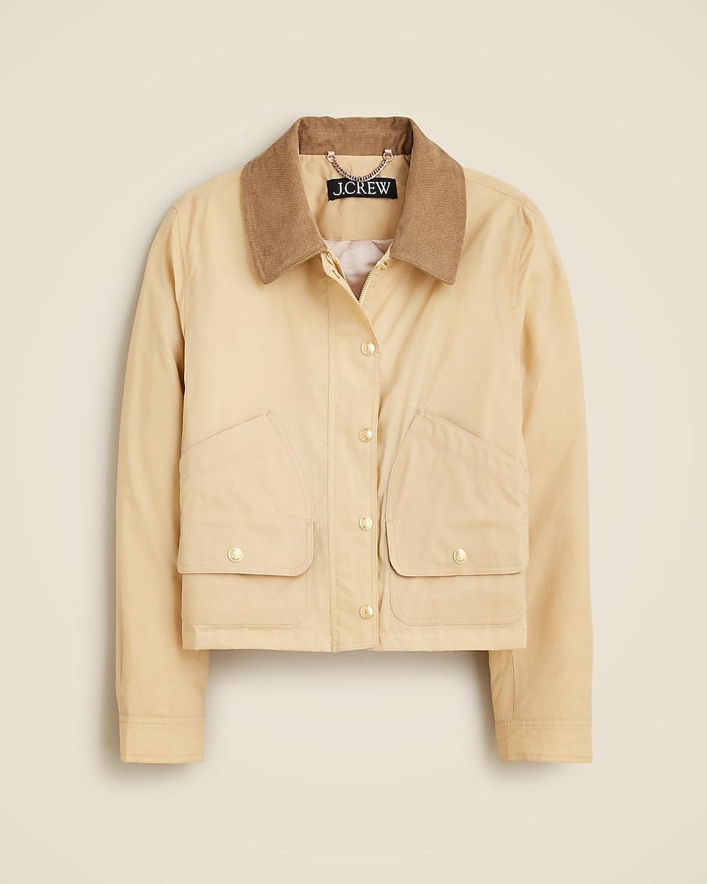 J.Crew Short Barn Jacket in Natural | Lyst